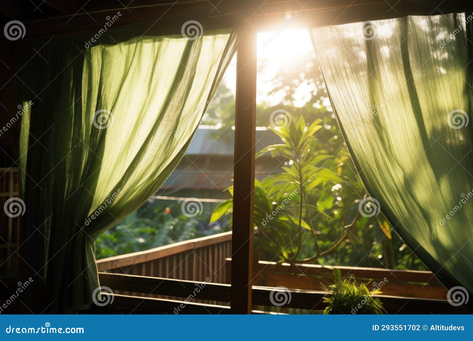 Open Window Letting in Rays of Sunlight Stock Photo - Image of decor ...