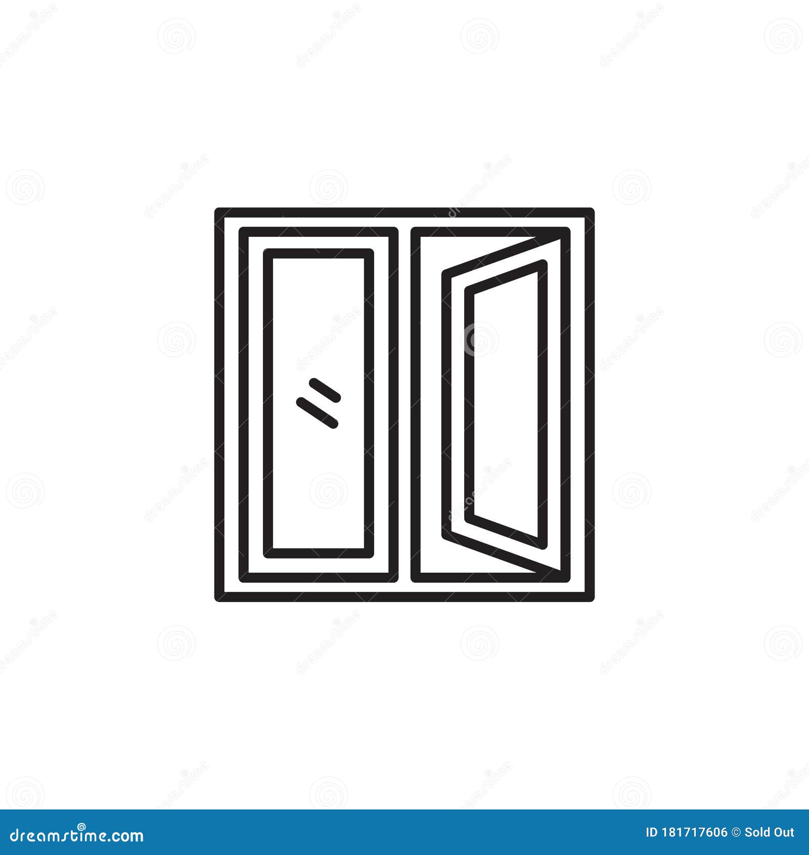 Open Window Icon Vector Illustration Stock Vector - Illustration of ...