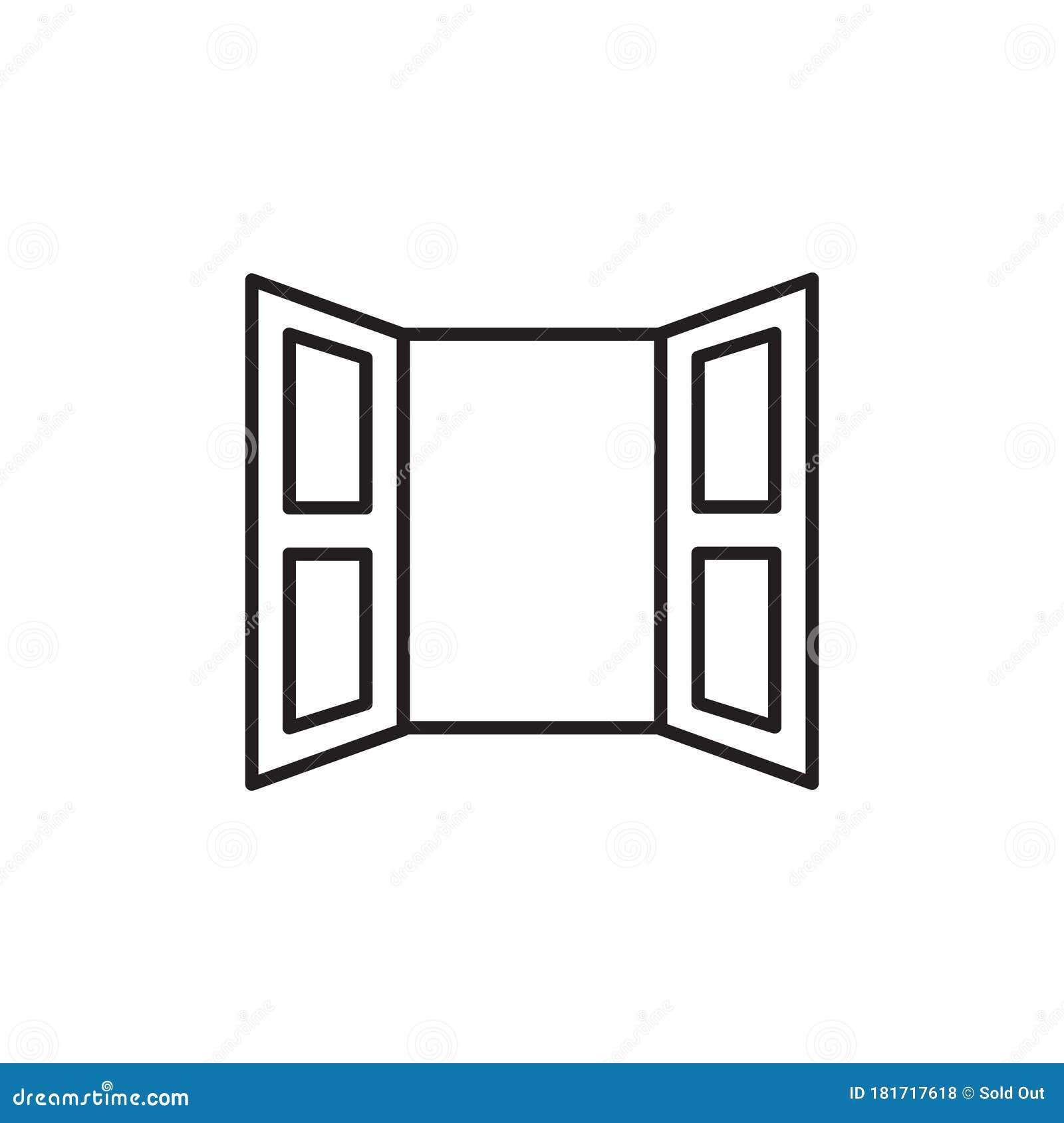 Open Window Icon Vector Illustration Stock Vector - Illustration of ...