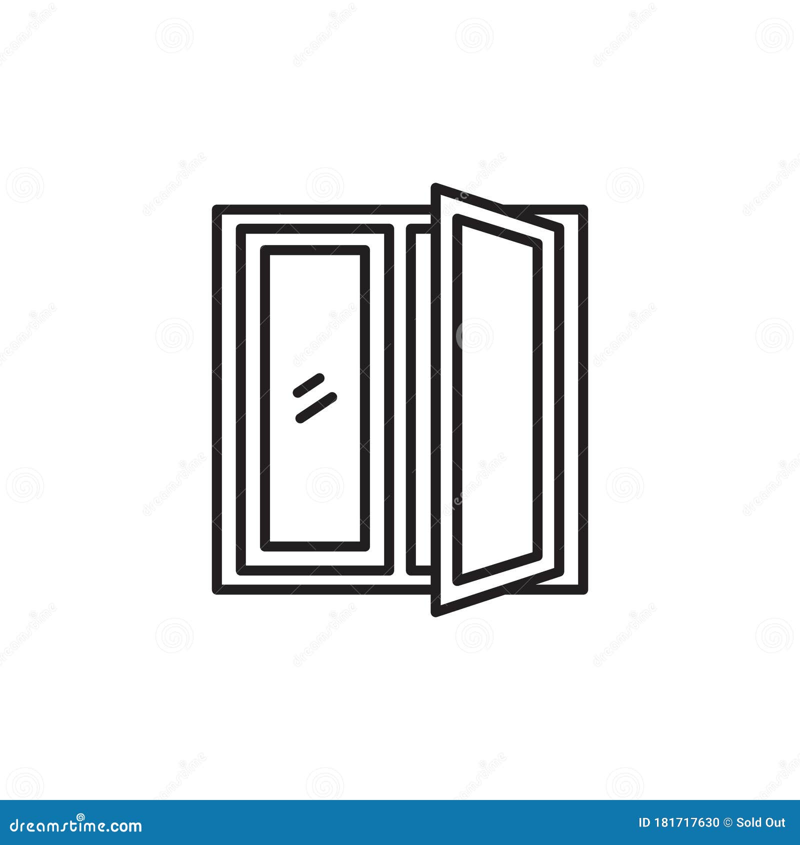 Open Window Icon Vector Illustration Stock Vector - Illustration of ...
