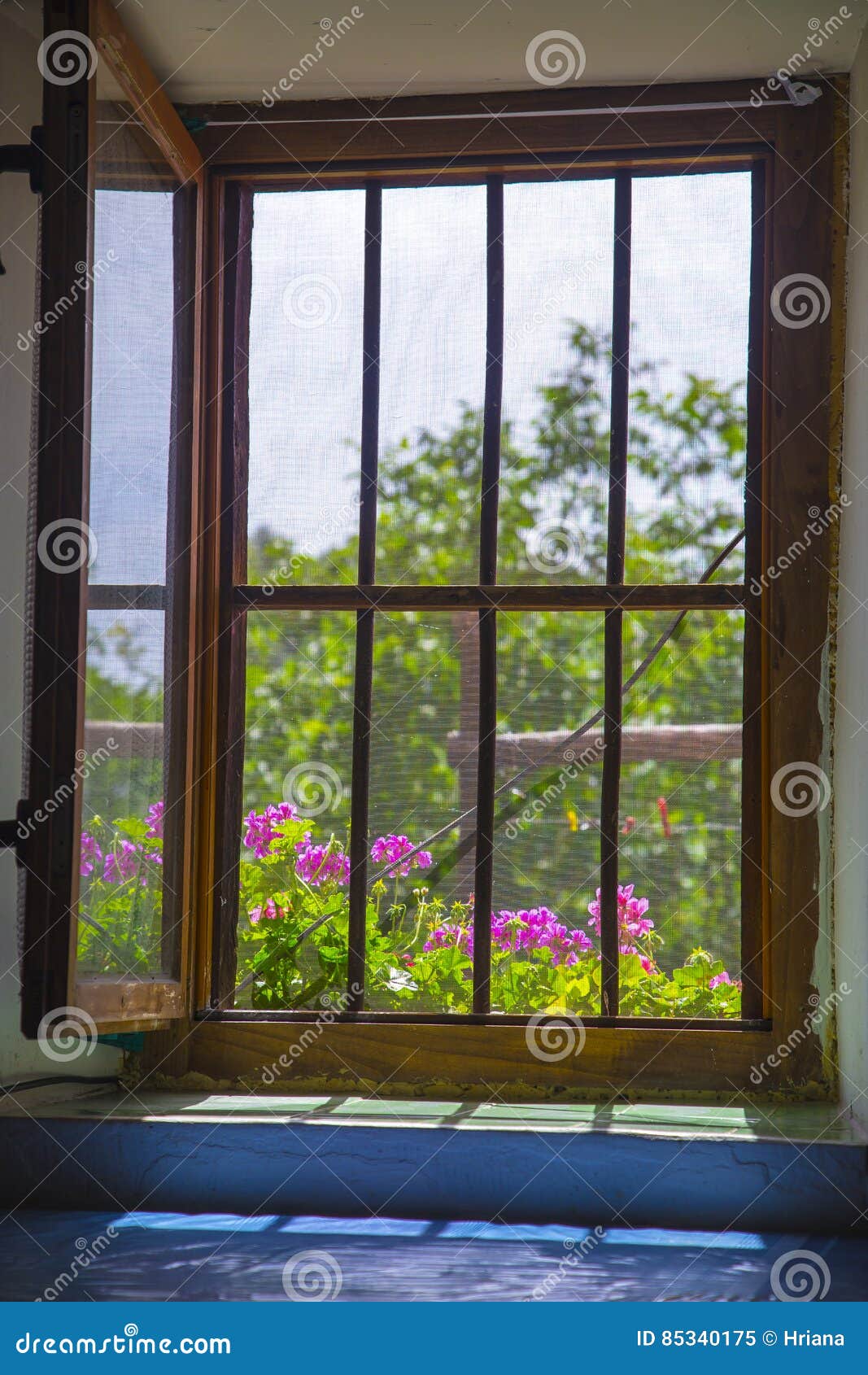 Open Window Seen from Inside Stock Image - Image of architecture ...