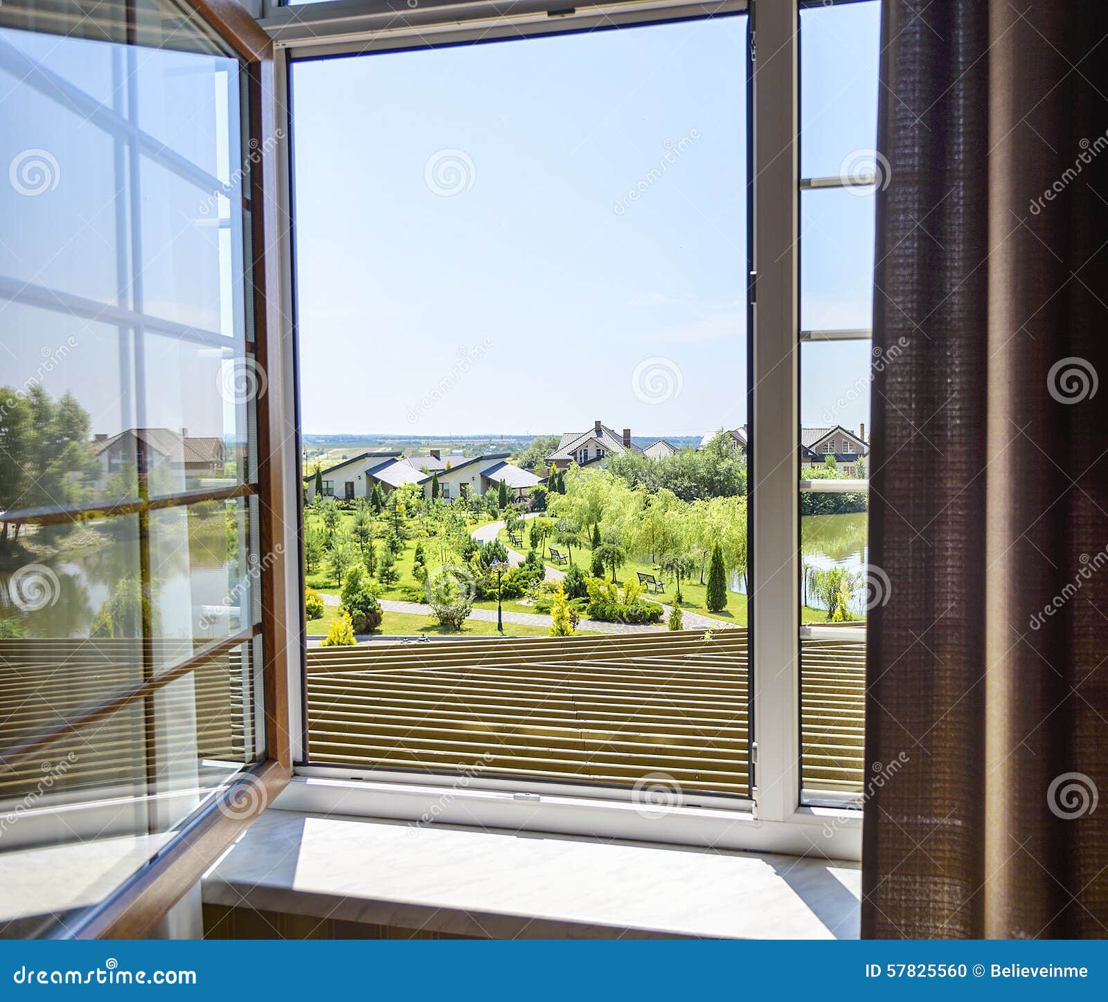 Open window. stock photo. Image of glass, atmosphere - 57825560