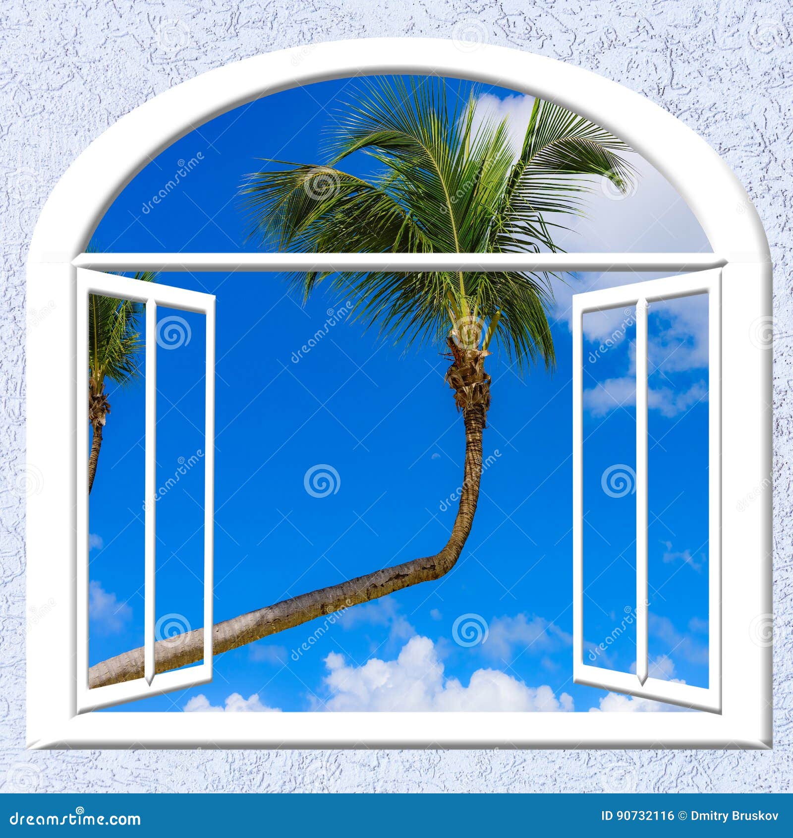 Open window to the sea stock photo. Image of green, design - 90732116