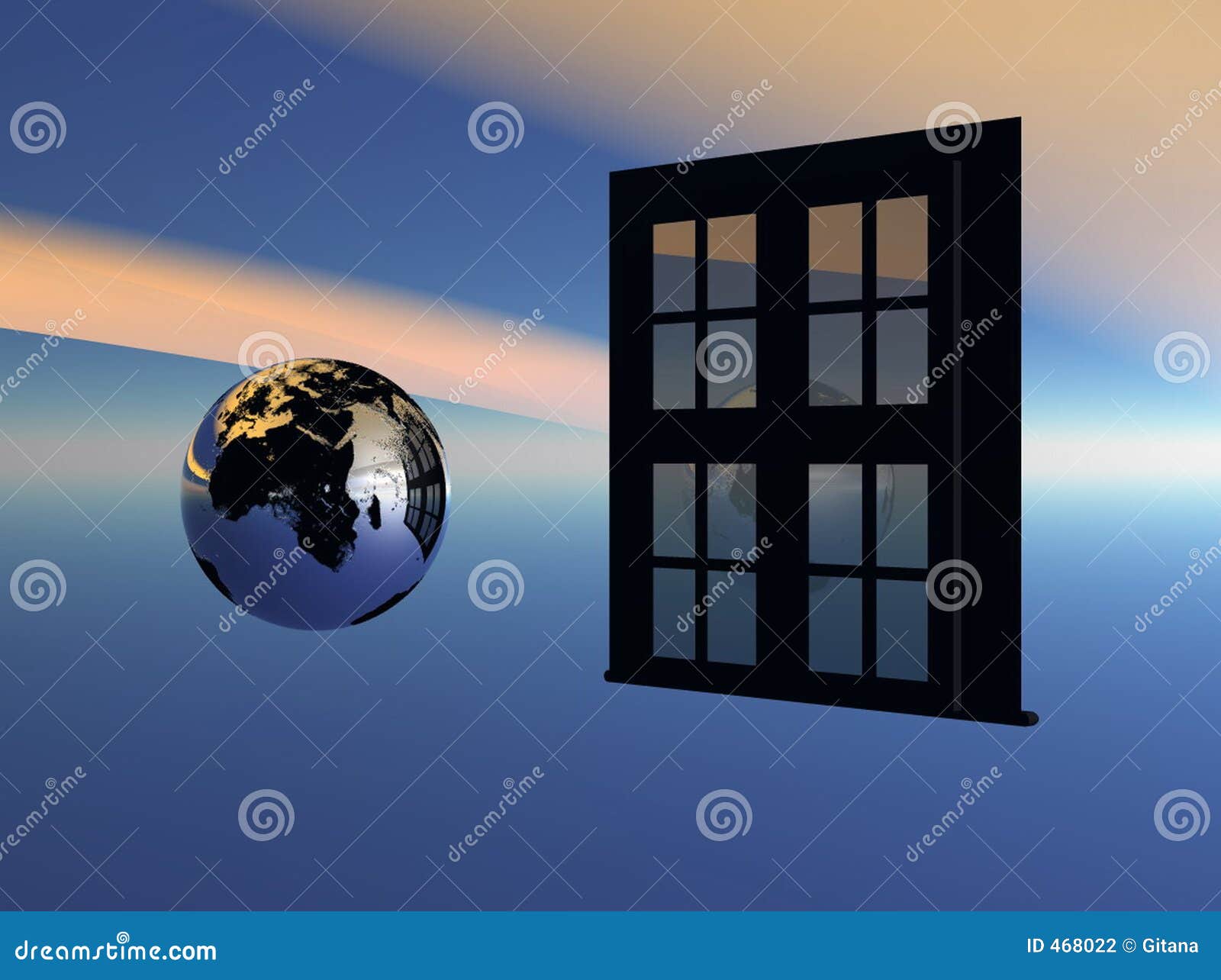 Open the Window To the World Stock Illustration - Illustration of ...