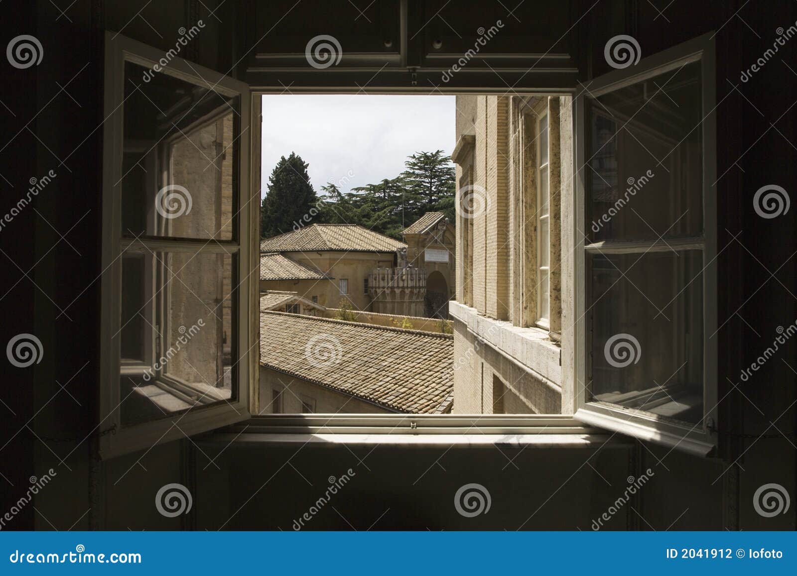 Open Window in the Vatican Museum. Stock Photo - Image of open, square ...