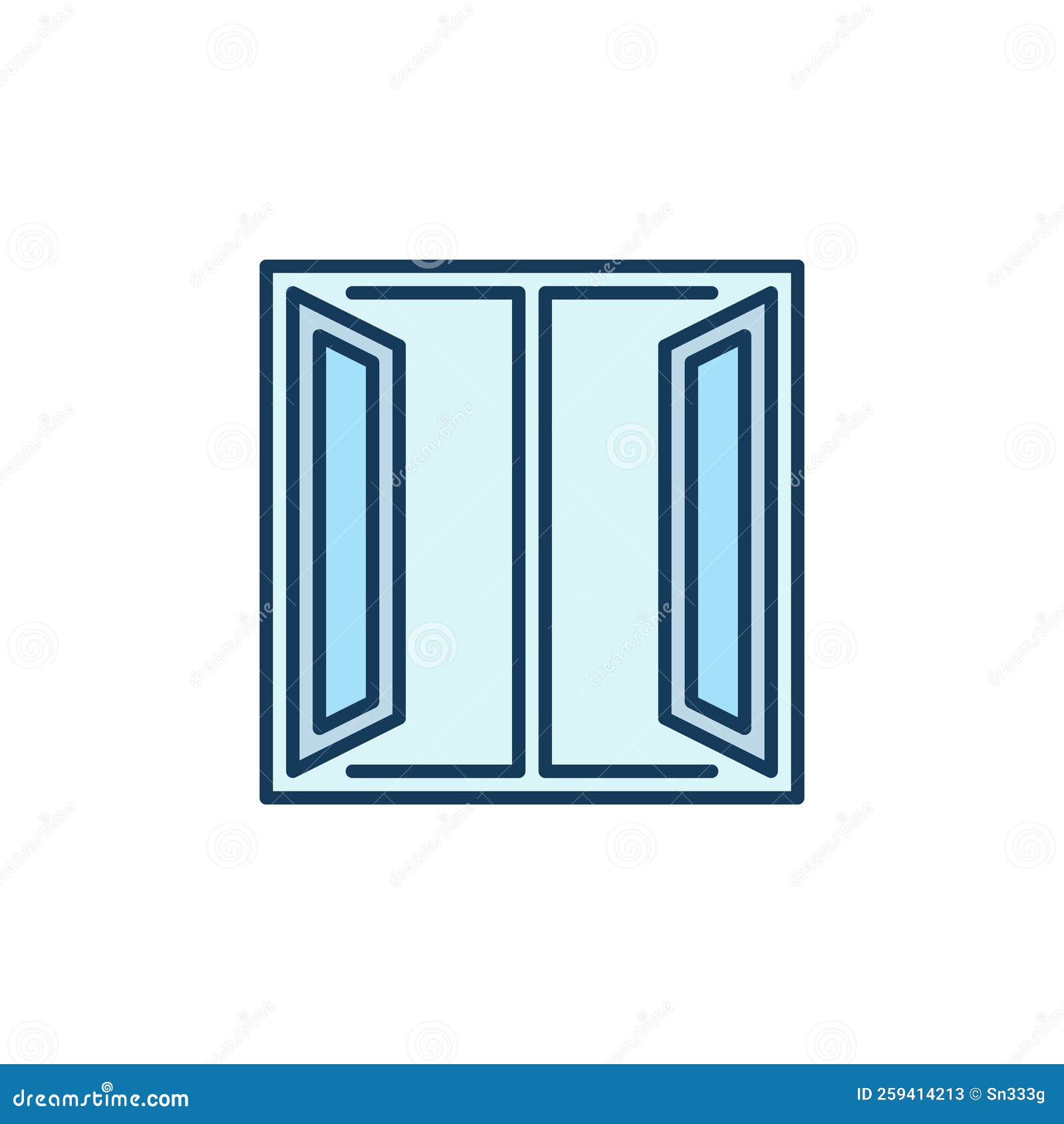 Open Window Vector Concept Colored Icon or Symbol Stock Illustration ...