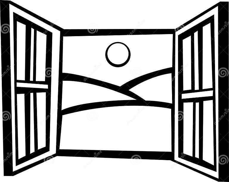 Open Window Vector Illustration Stock Vector - Illustration of window ...