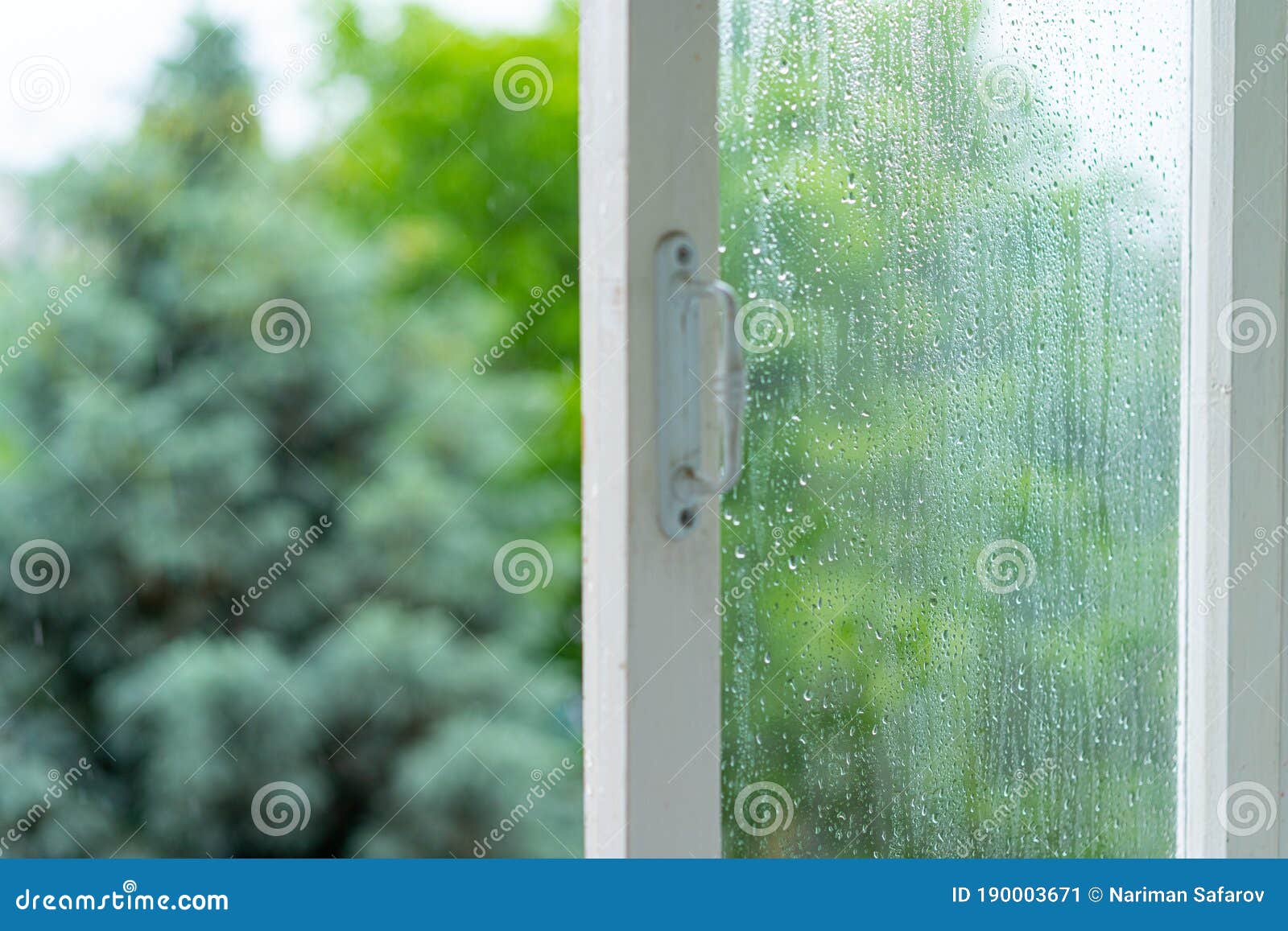 Window Water Blue Condensate Background Royalty-Free Stock Photo ...