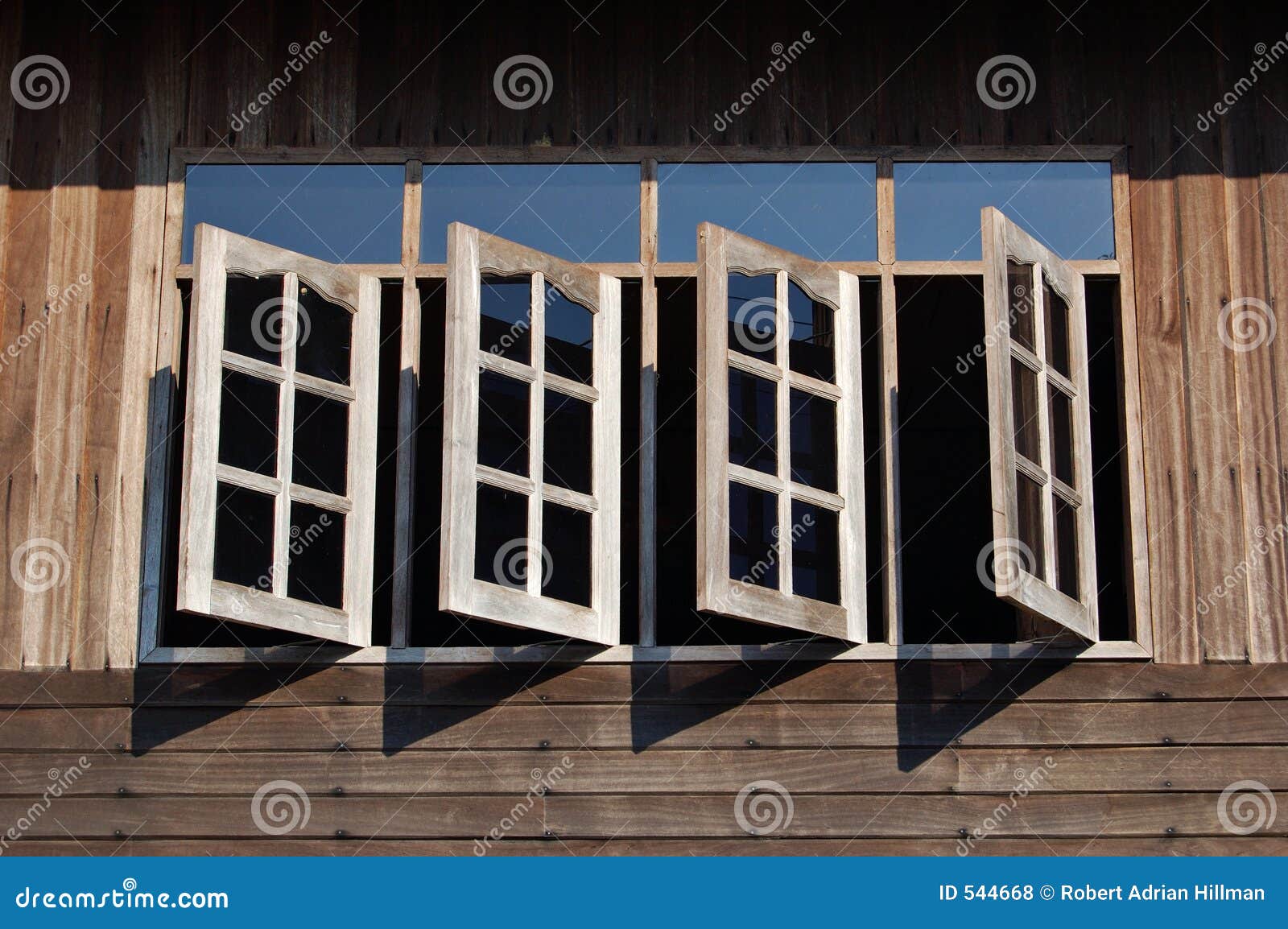 Open windows stock photo. Image of shadow, wooden, slant - 544668