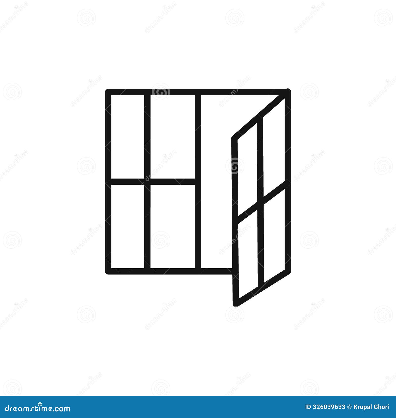 Open Windows Logo Sign Vector Outline Stock Illustration - Illustration ...