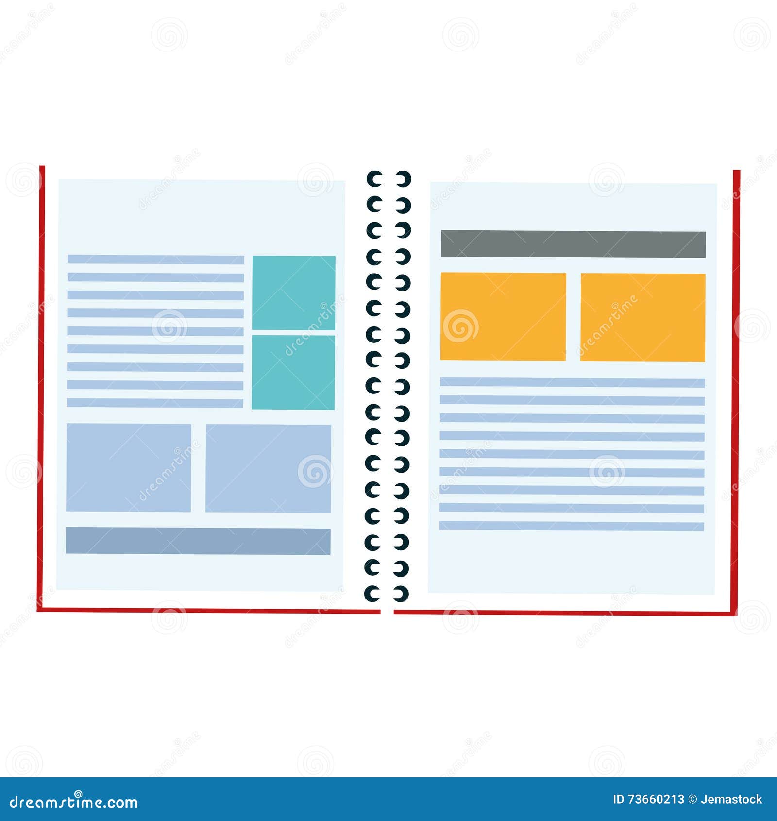 Open wired notebook icon stock image. Image of paper - 73660213