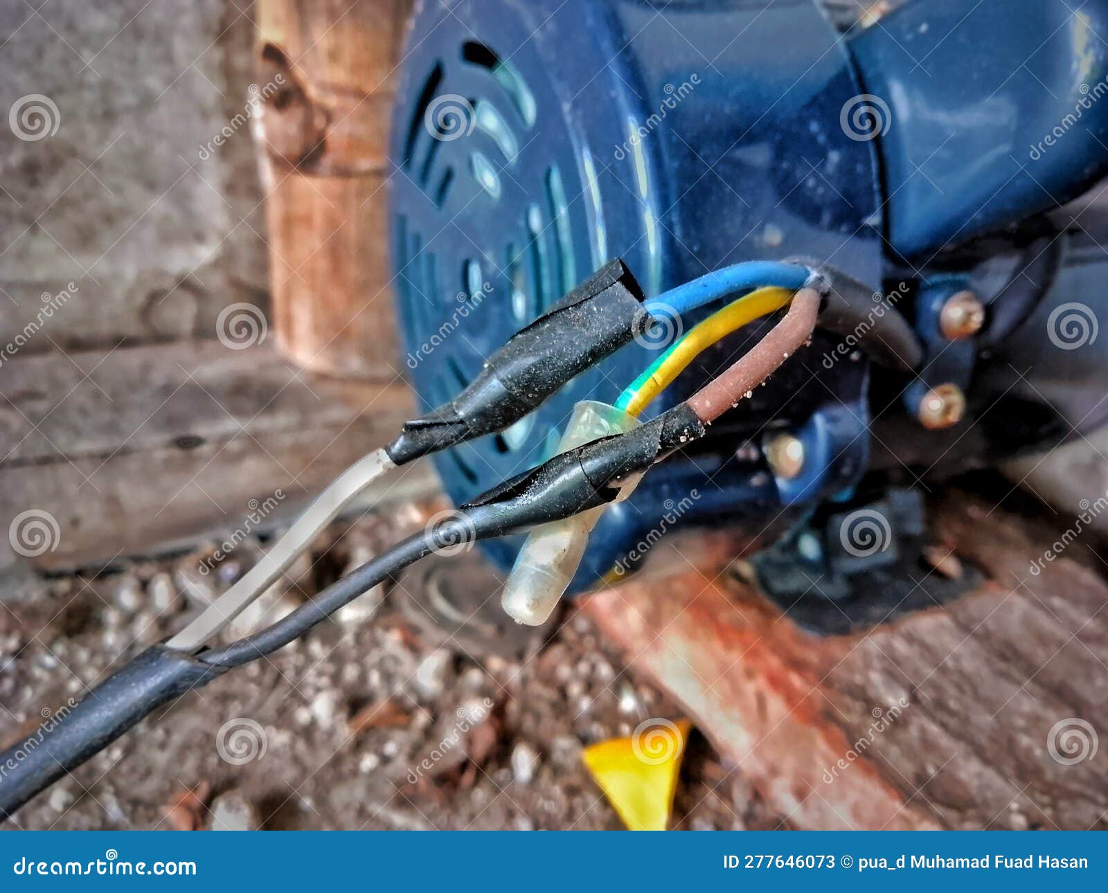 Open Wiring Connection of the Water Pump Stock Image - Image of open ...