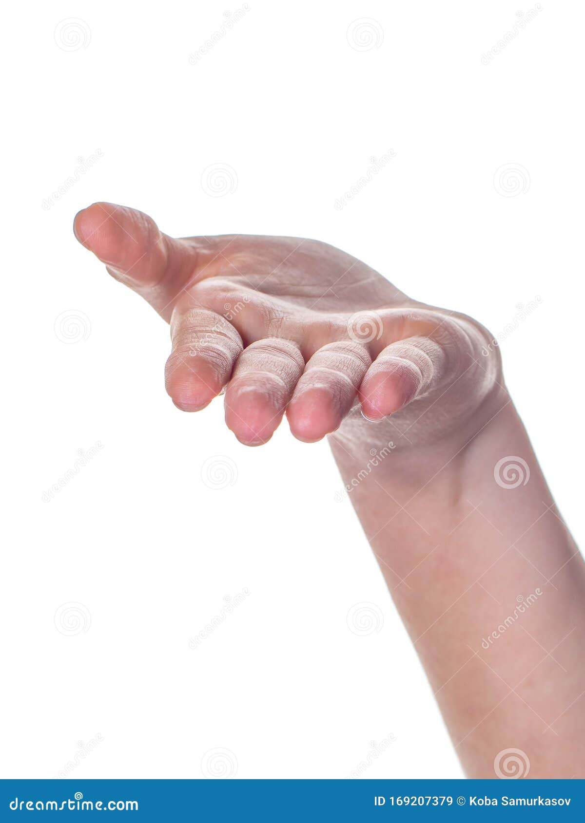 Open Woman Hand Isolated on White Background Stock Image - Image of ...