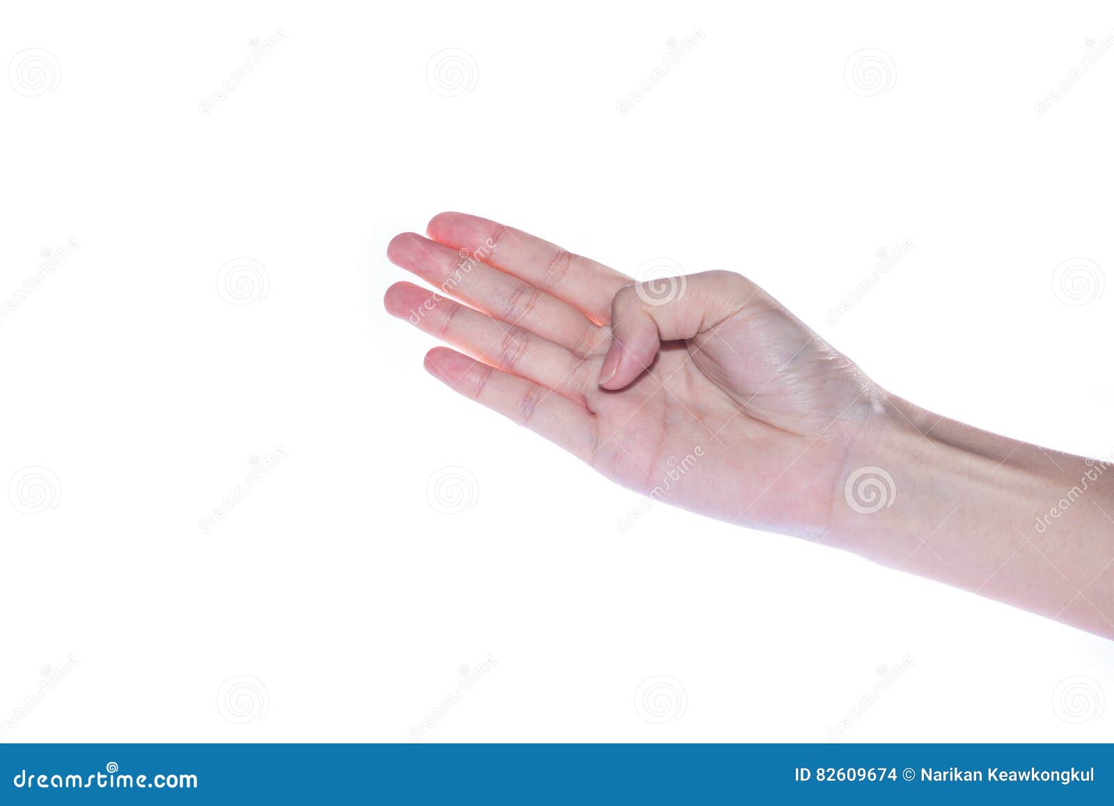 Open Woman Hand on White Background Stock Photo - Image of hand, body ...