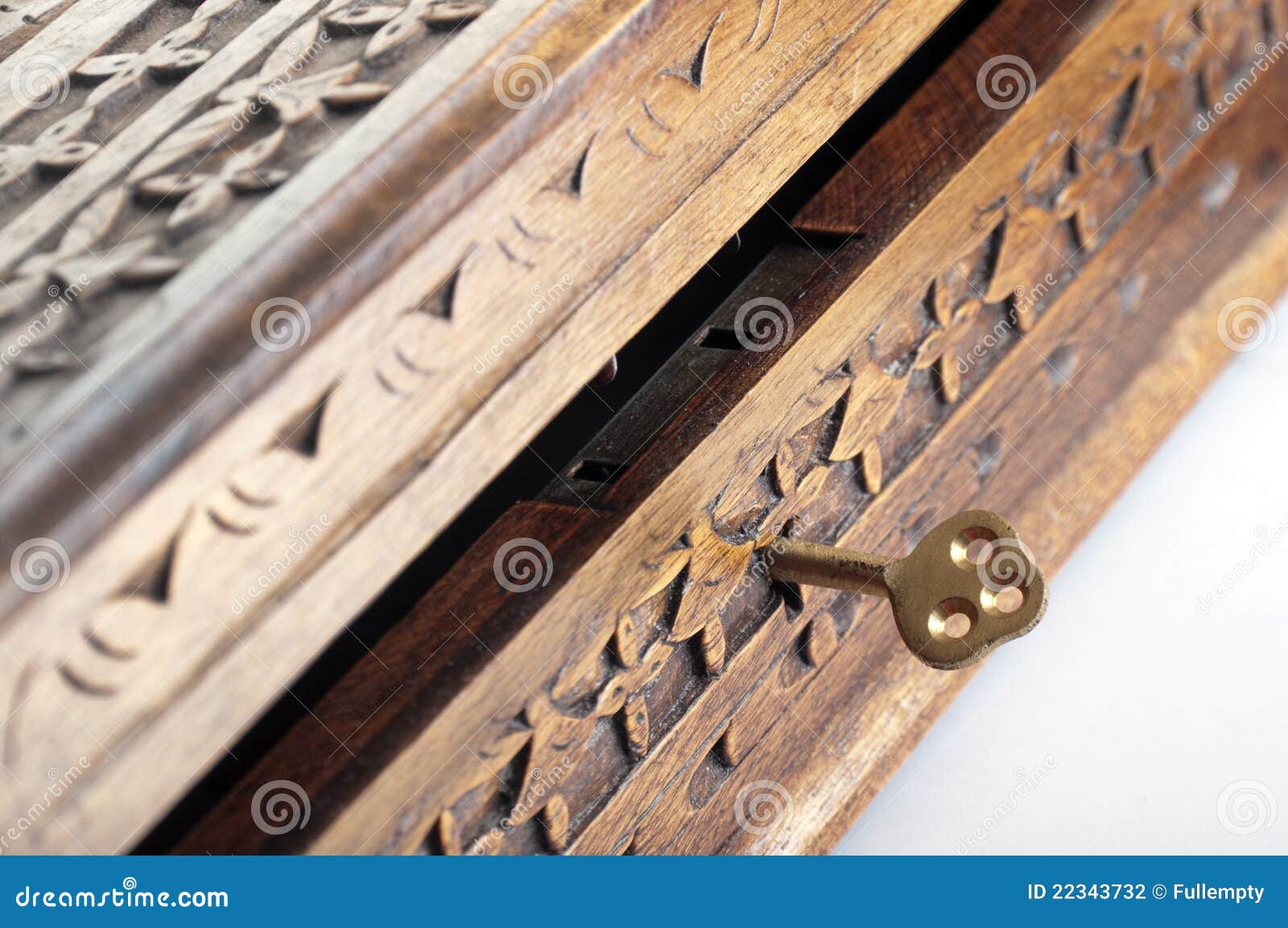Between Open Wooden Box with a Key Stock Photo - Image of treasure ...