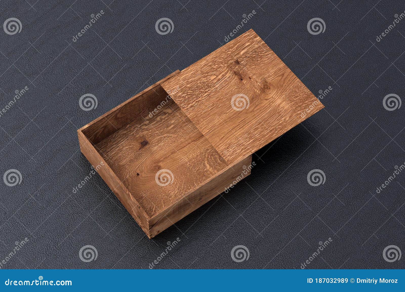 Open Wooden Box with Slide Lid Stock Illustration - Illustration of ...