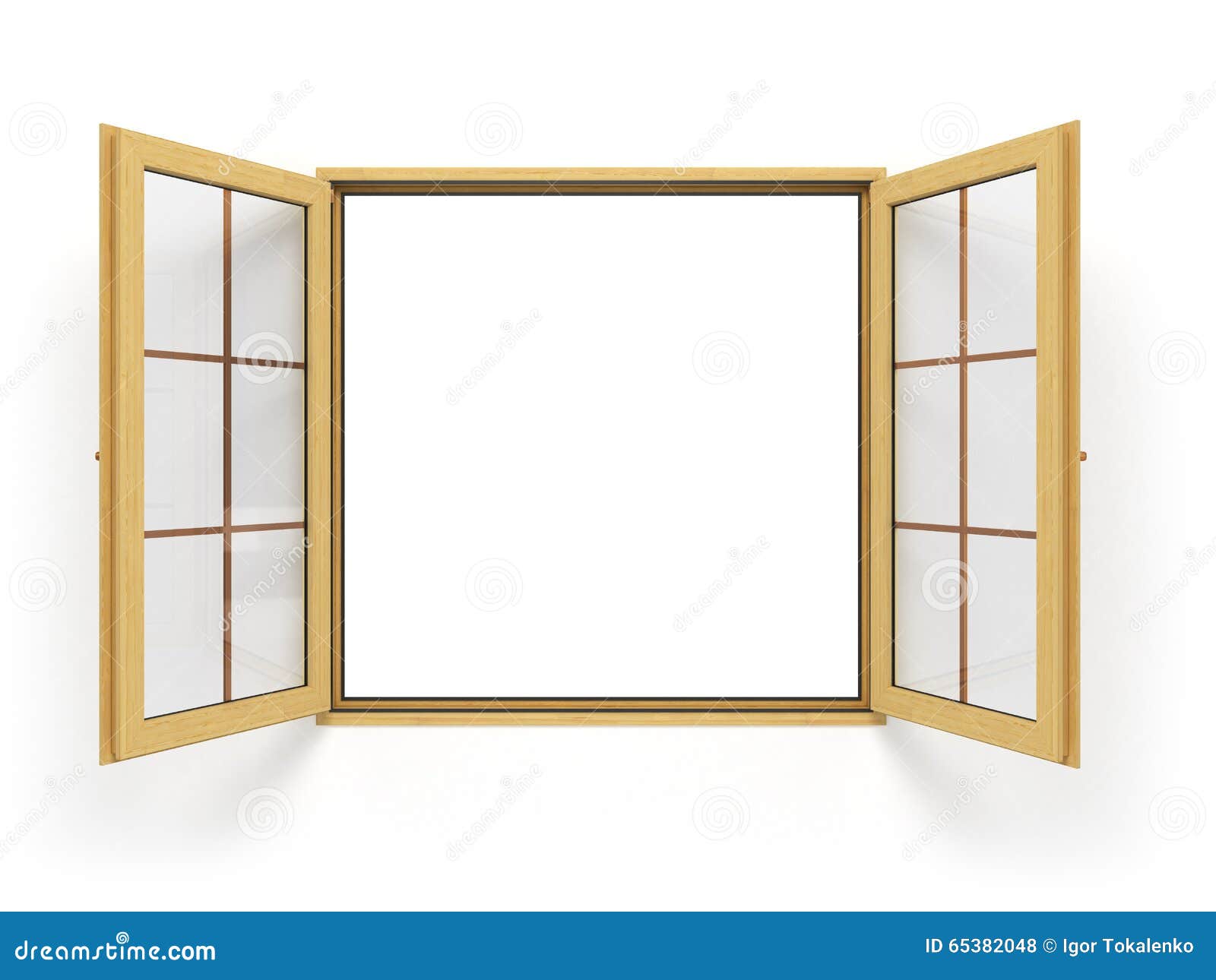 Open Wooden Window Close Up Stock Illustration - Illustration of ...
