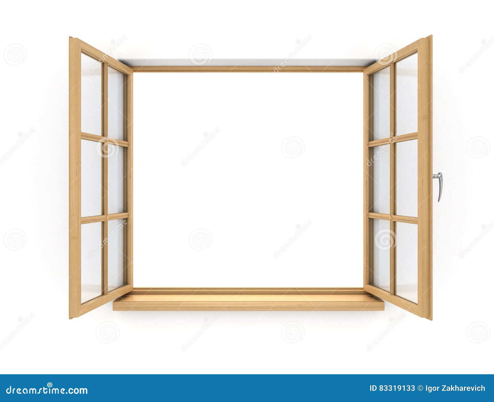 Open wooden window stock illustration. Illustration of building - 83319133