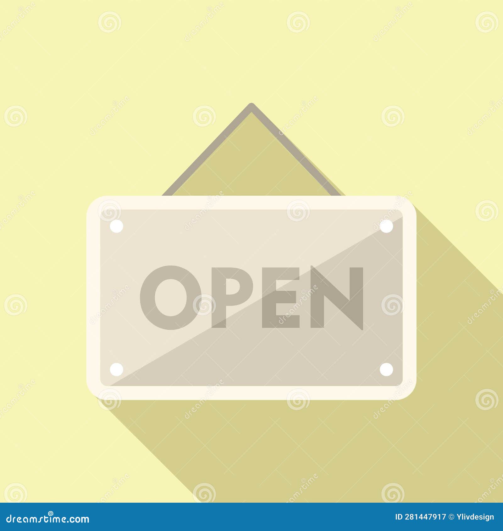 Open Work Board Icon Flat Vector. Office Time Stock Vector ...