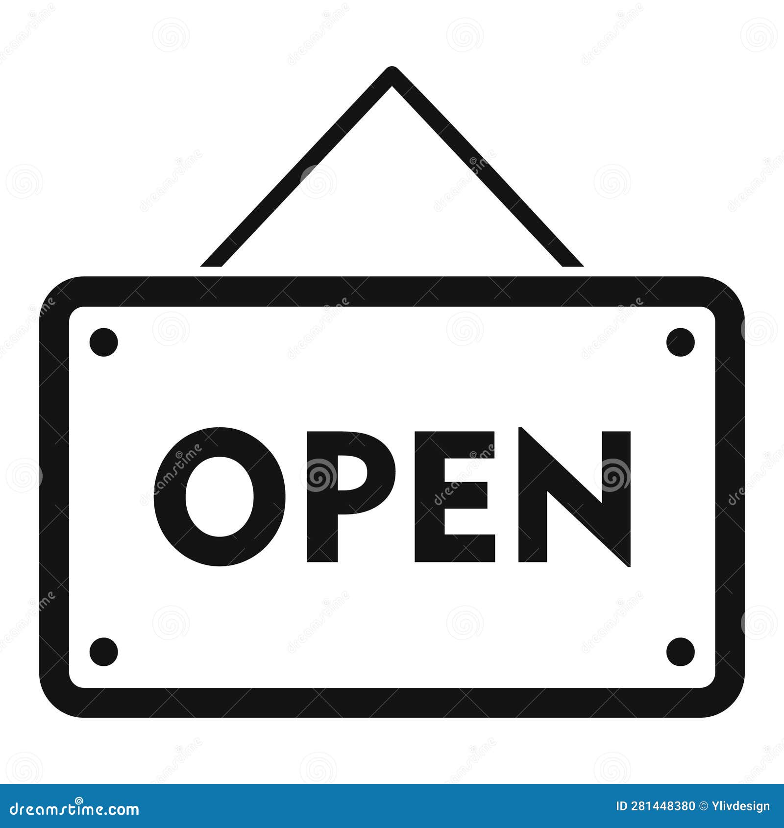 Open Work Board Icon Simple Vector. Office Time Stock Vector ...