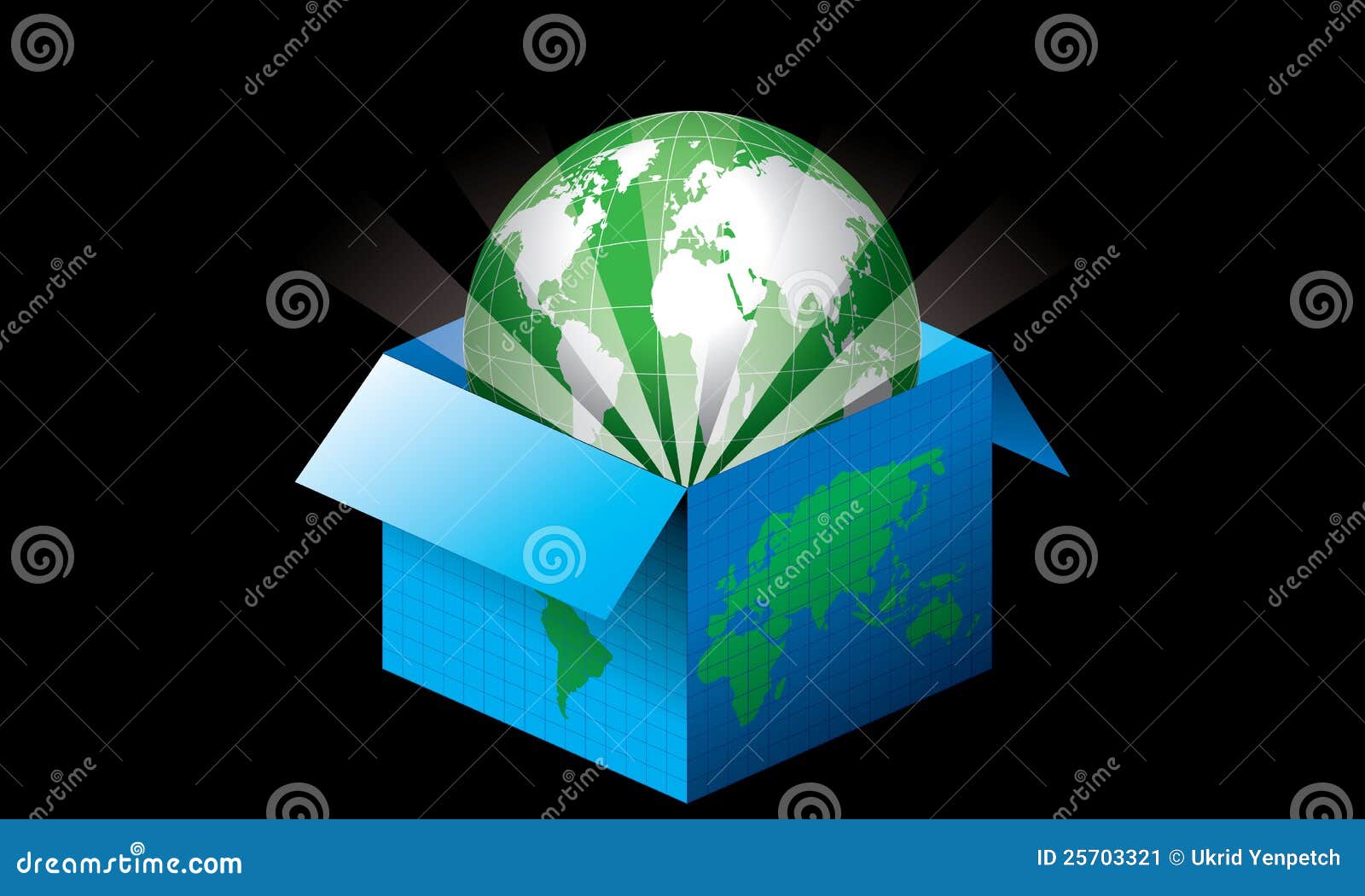Open the world stock vector. Illustration of delivery - 25703321