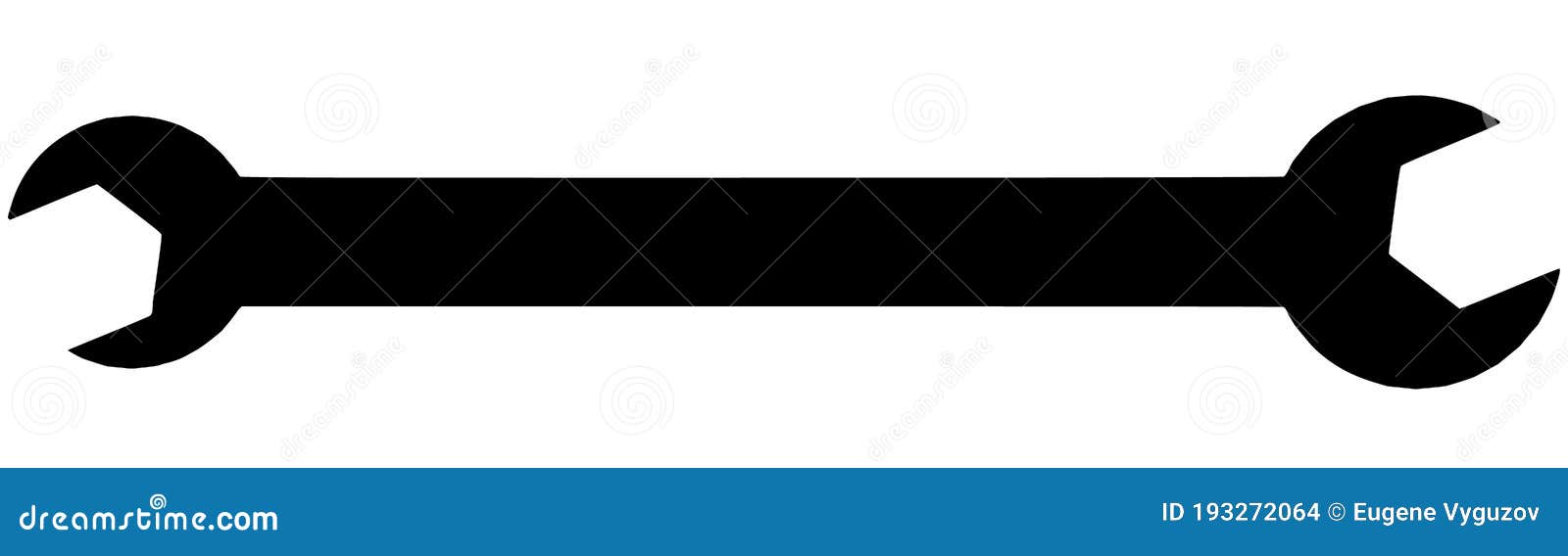 Open Wrench Isolated. Vector Illustration Stock Vector - Illustration ...