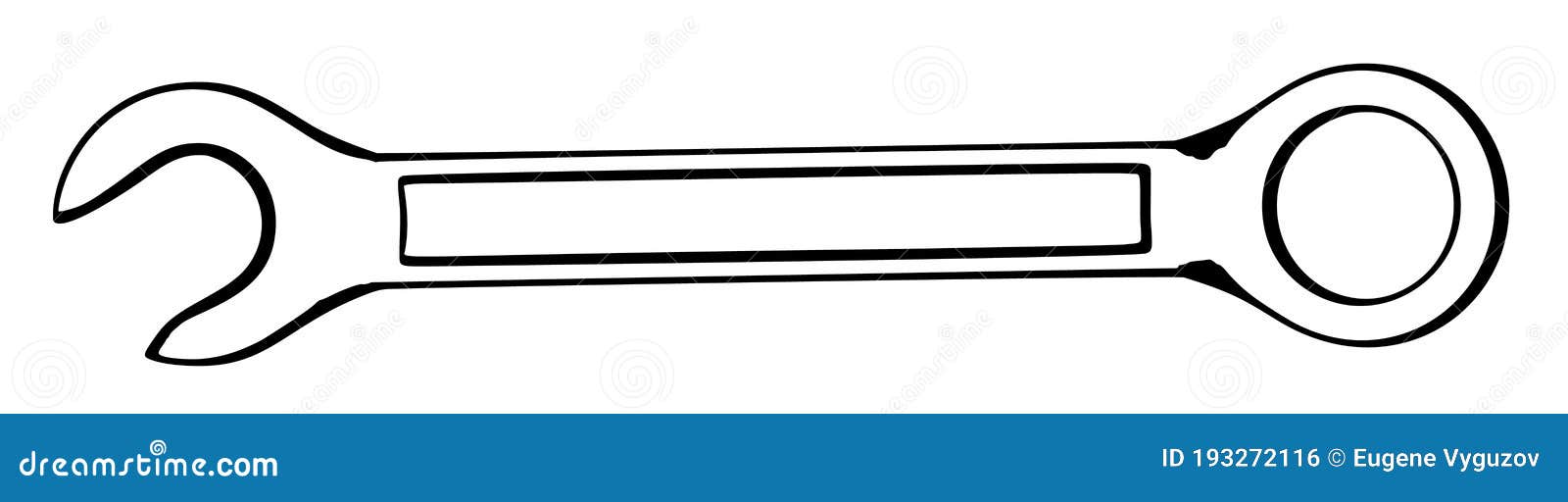 Open Wrench Isolated Vector. Vector Illustration Stock Vector ...