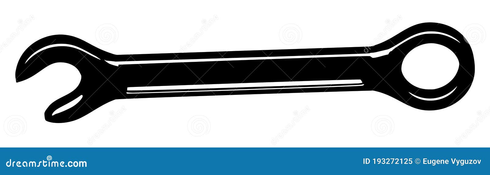 Open Wrench Vector. Vector Illustration Stock Vector - Illustration of ...