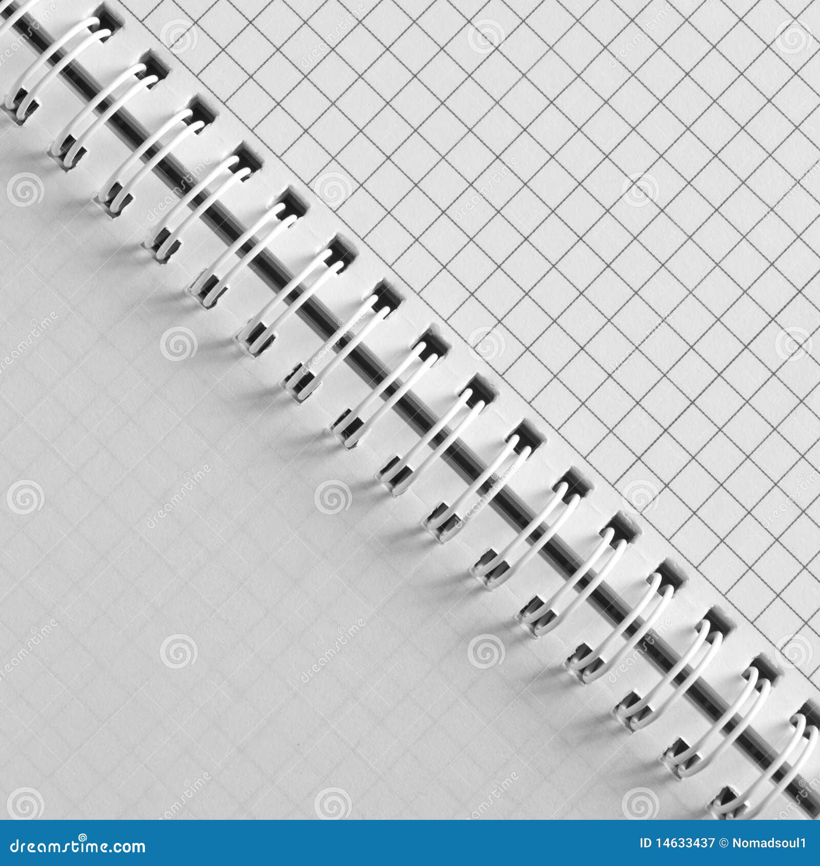 Open writing book stock image. Image of grid, clean, spiral - 14633437
