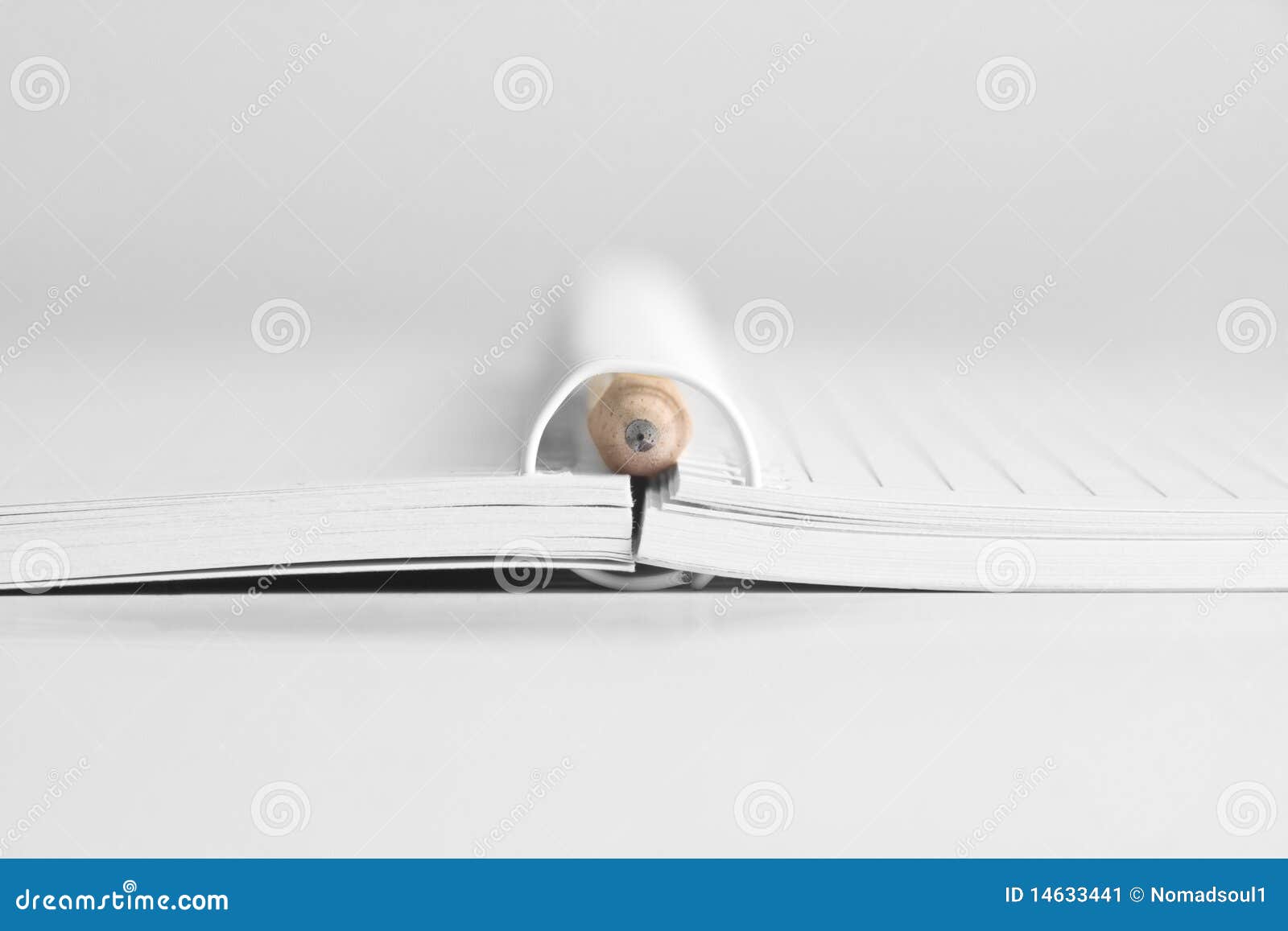 Open writing book stock image. Image of white, pencil - 14633441