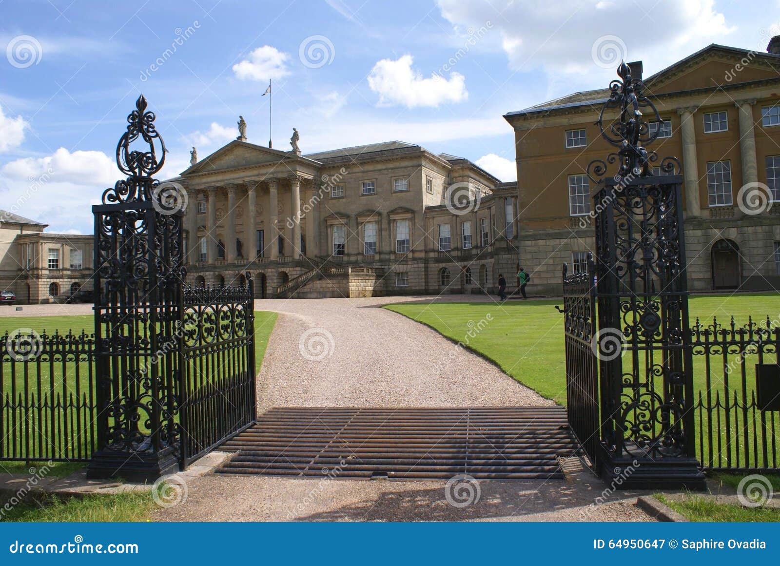 Open Wrought Iron Gate. Entrance Stock Image - Image of opened ...