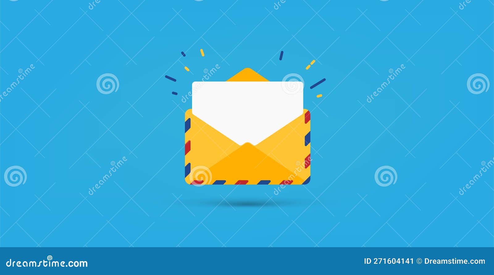 Open Yellow Envelope with White Sheet Illustration Stock Vector ...