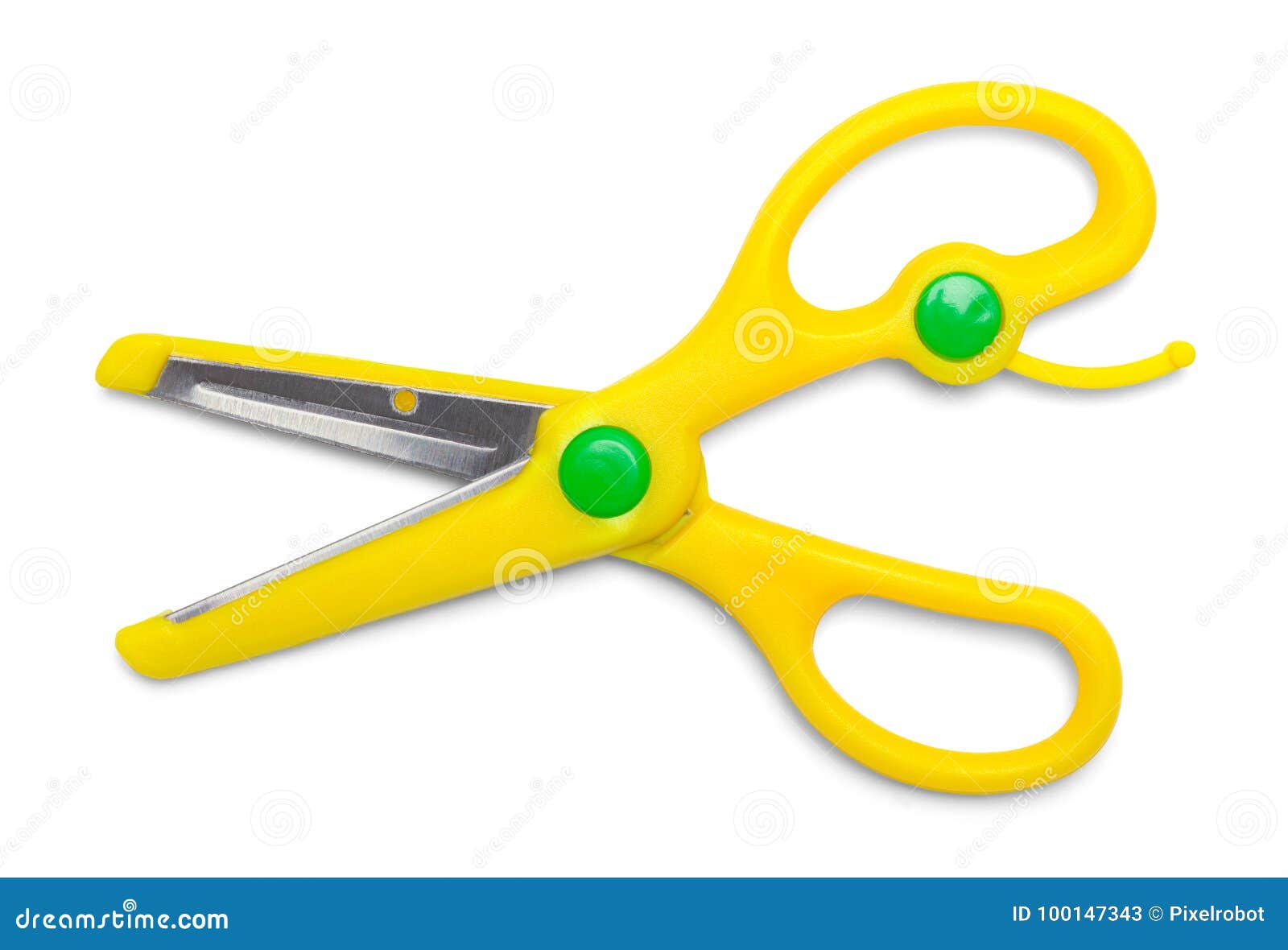 Scissors Kids Open stock image. Image of metal, yellow - 100147343