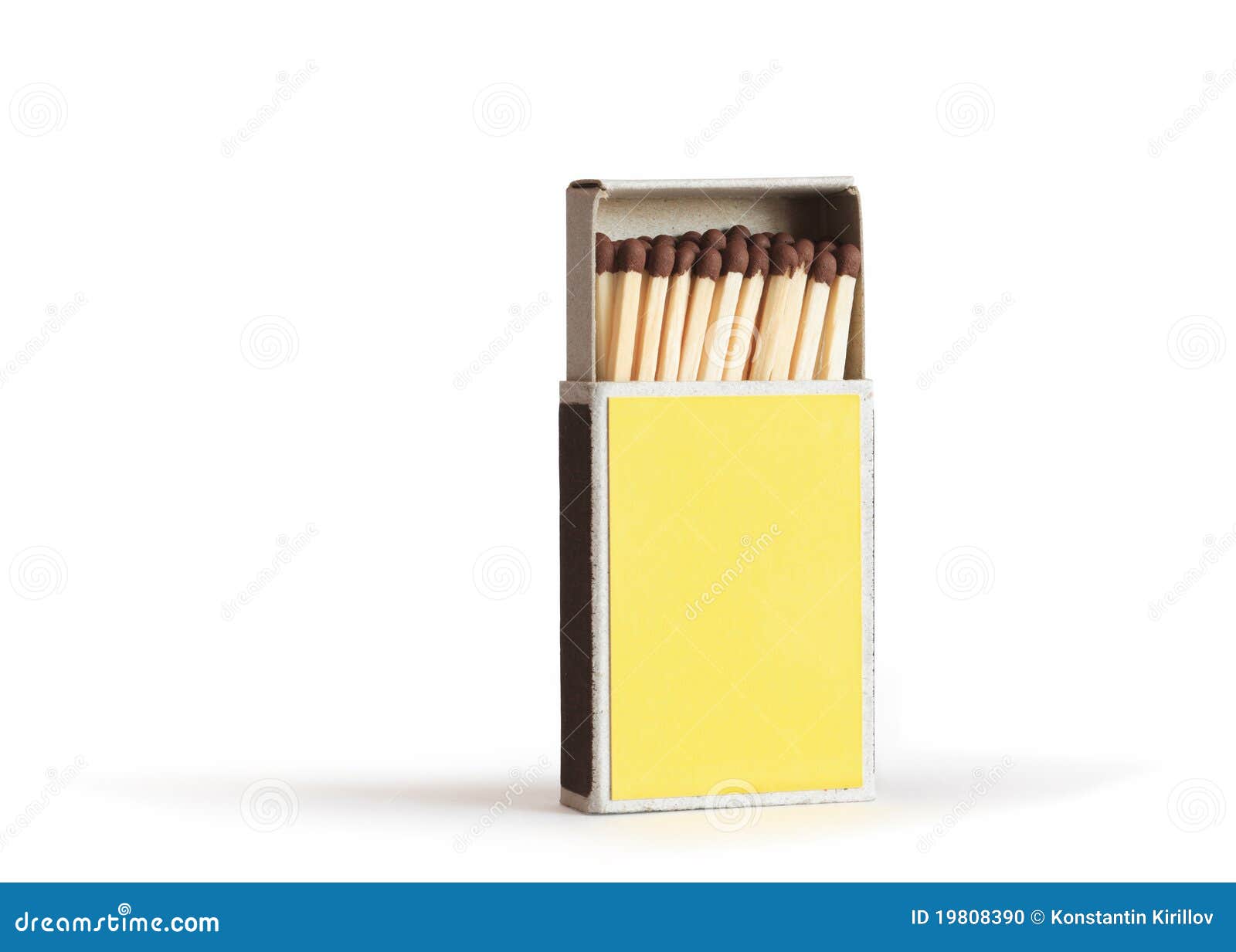 Open Yellow Matchbox stock photo. Image of utensil, color - 19808390