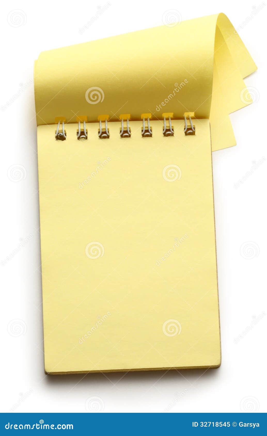 Open yellow notepad stock image. Image of stationary - 32718545