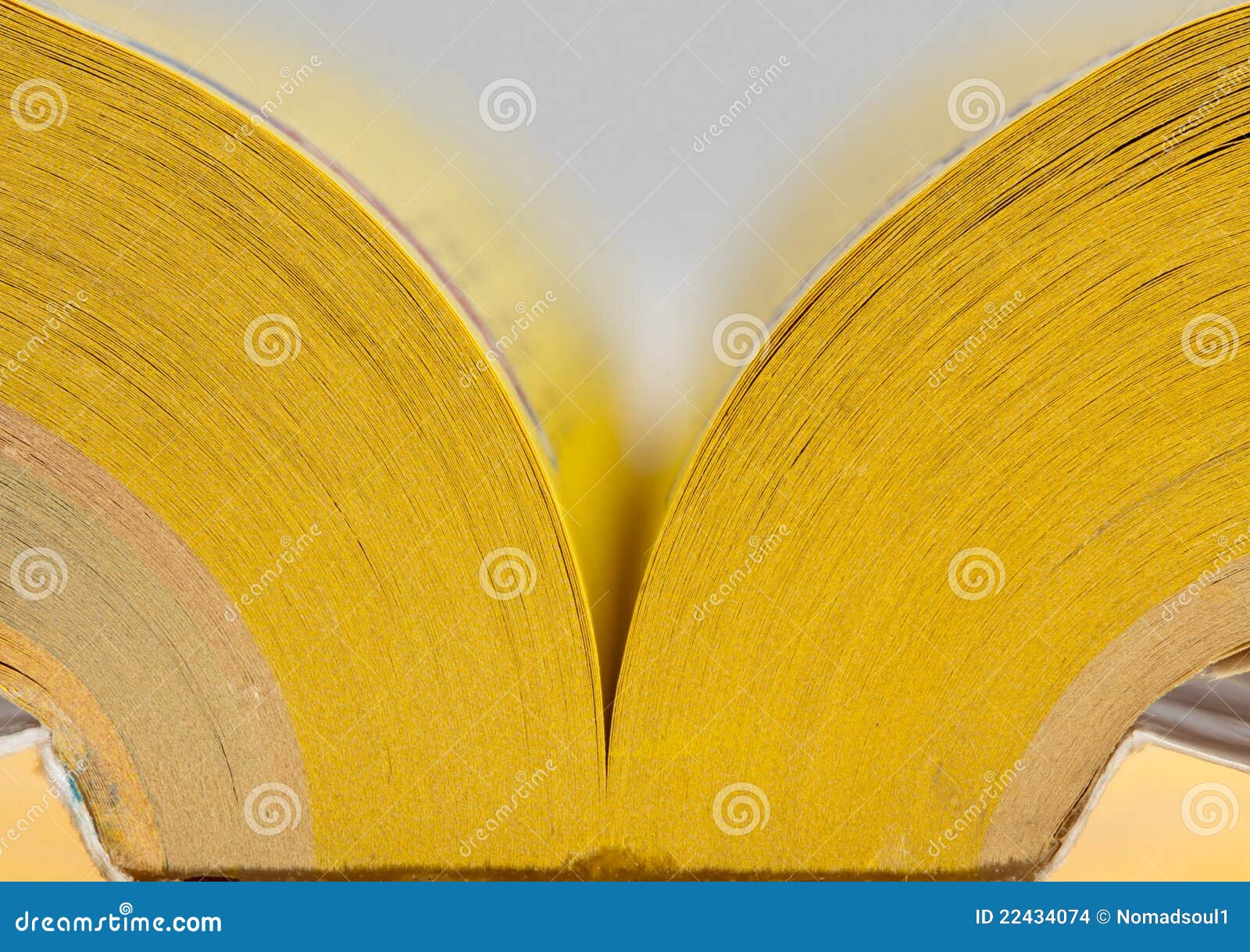 Open yellow pages book stock photo. Image of closeup - 22434074