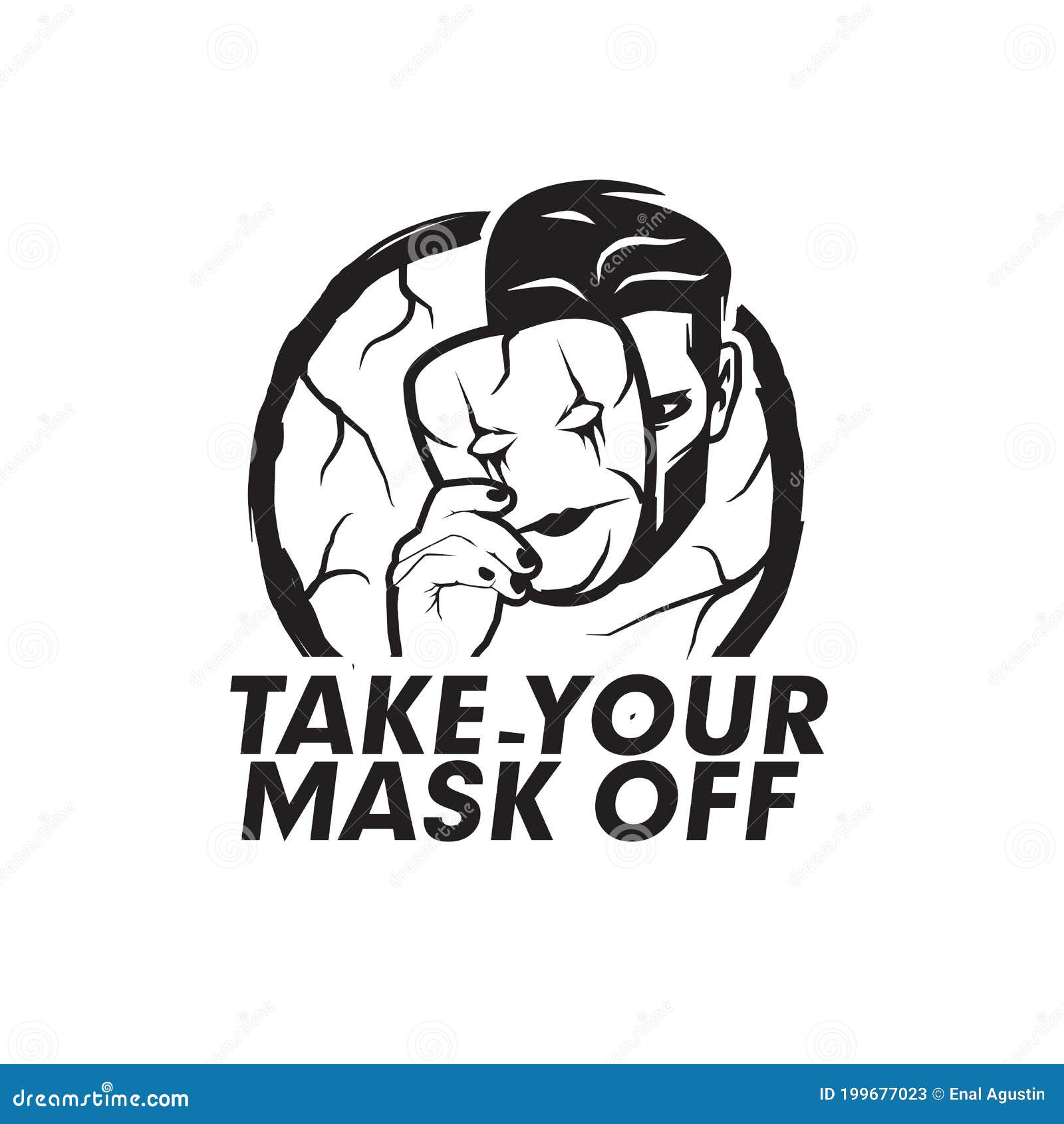 Open Your Mask Logo Design Template Stock Vector - Illustration of logo ...