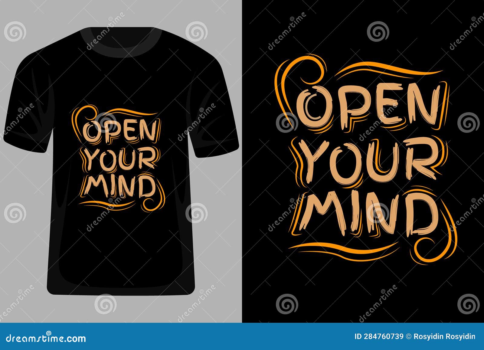 Open Your Mind Typography T Shirt Design Stock Vector - Illustration of ...