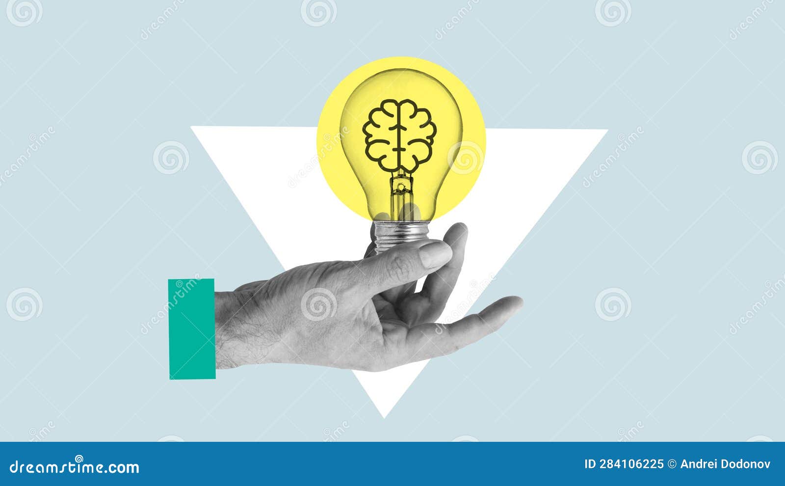 Open Your Mind Using the Photo of the Lamp with Brain Stock ...