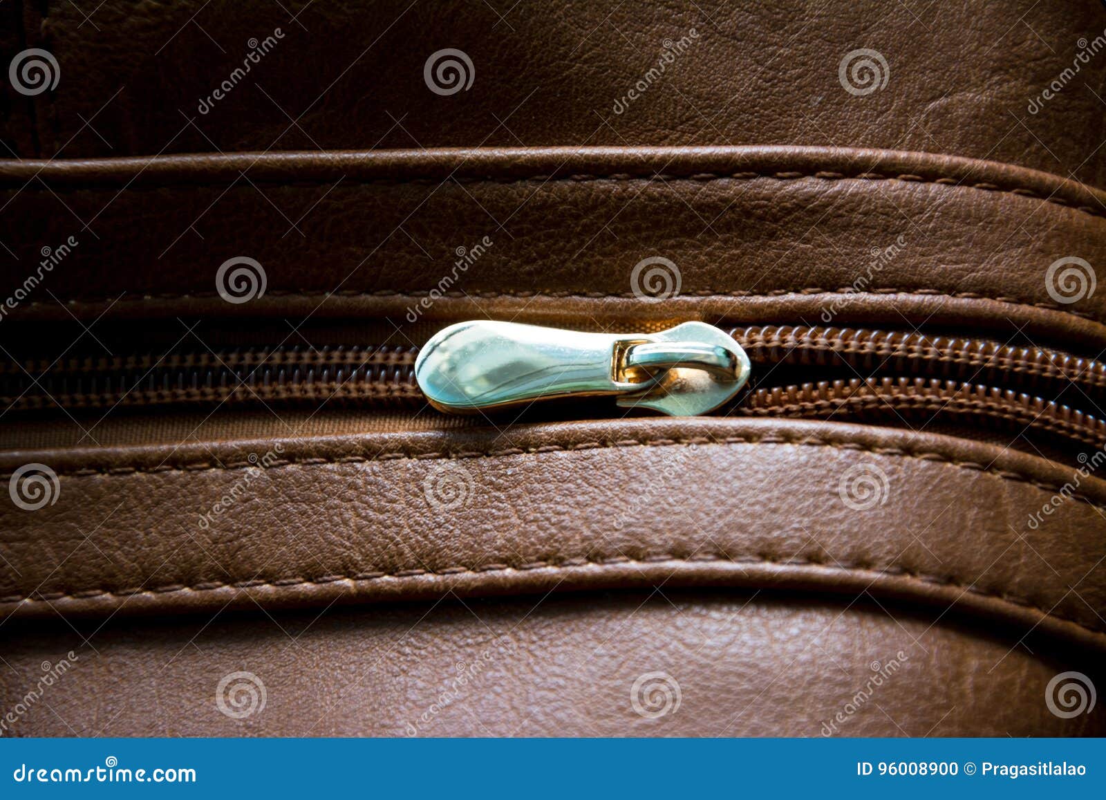 Open the Zip Close Up View Use for Concept Travel Stock Photo - Image ...