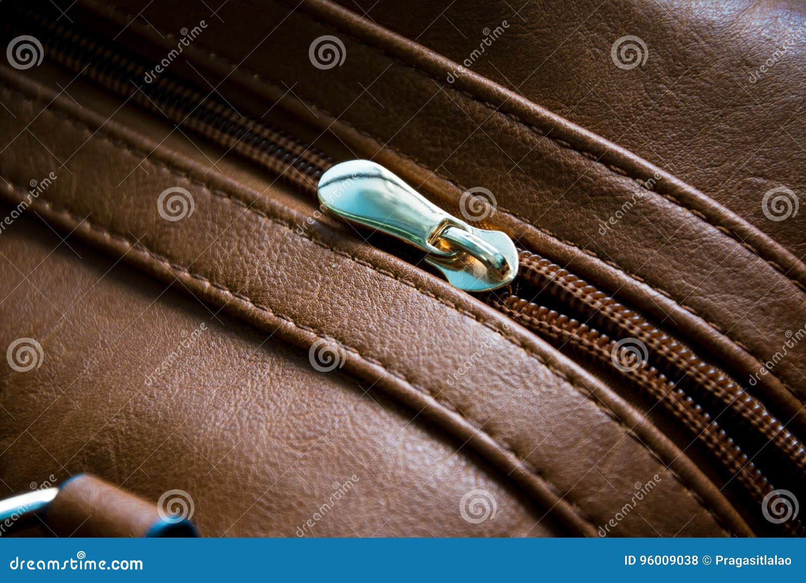 Open the Zip Close Up View Use for Concept Travel Stock Photo - Image ...