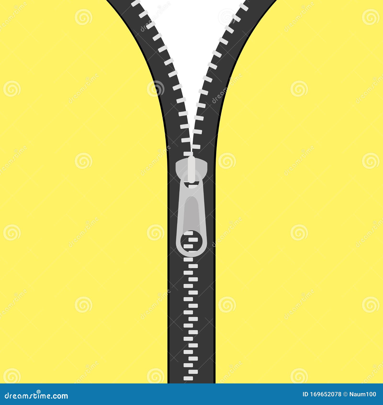 Open Zipper.Banner Template Stock Vector - Illustration of flat, pull ...