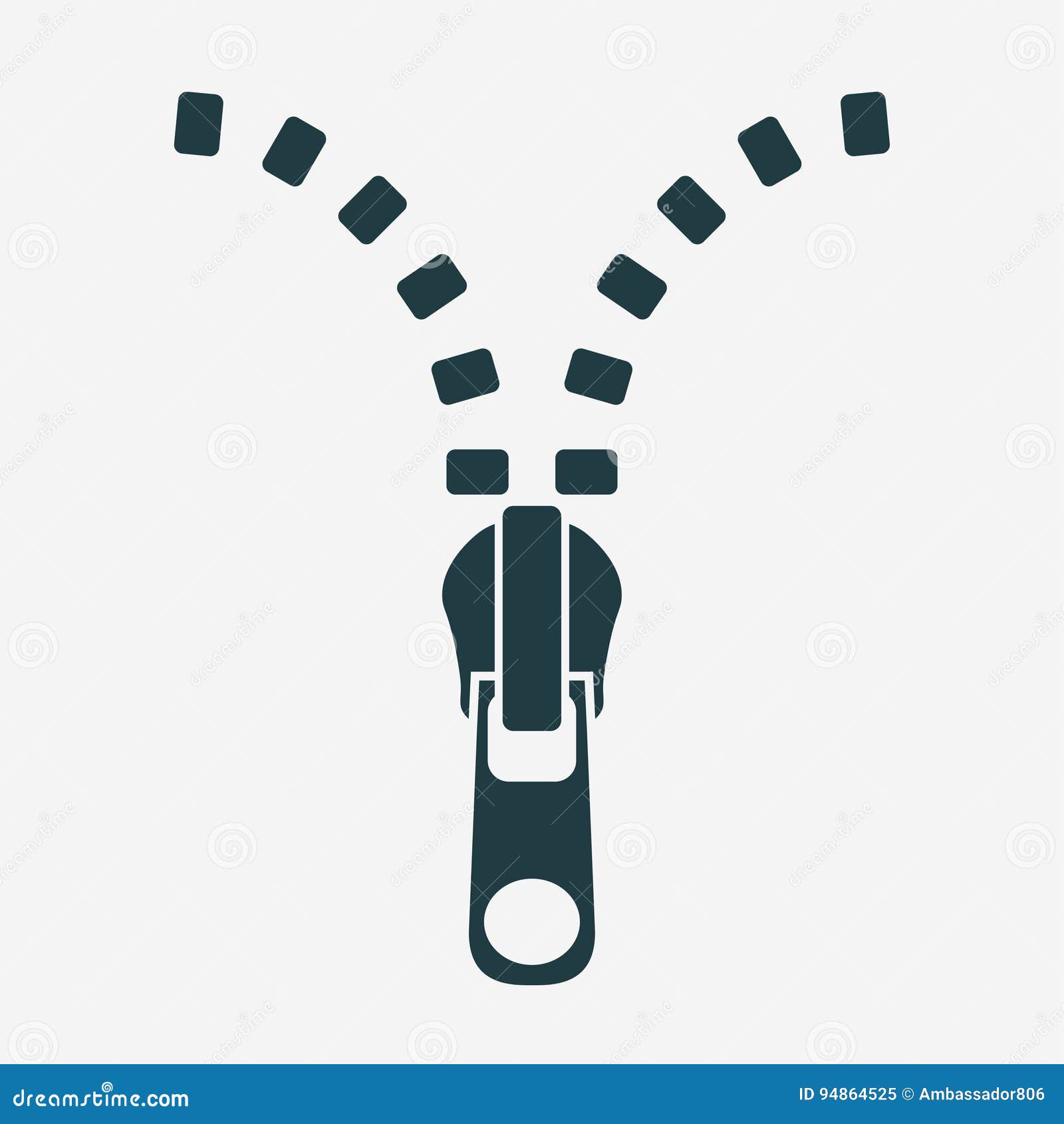 Open Zipper Vector. Zip Icon Stock Vector - Illustration of sign ...
