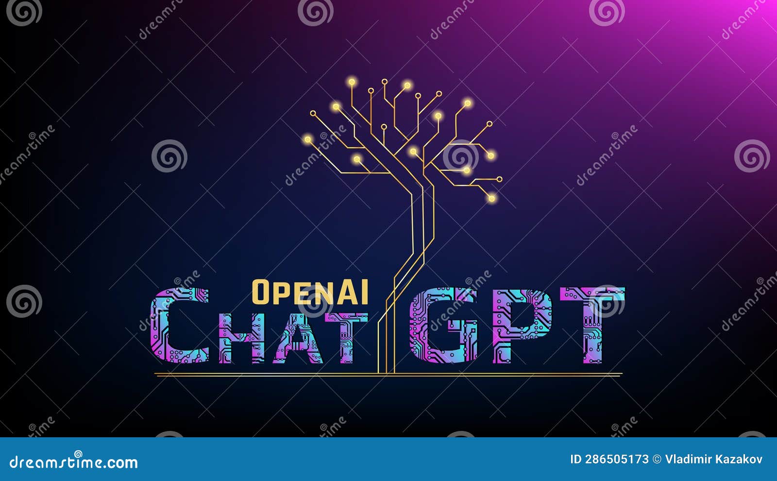 OpenAI Company Gradient ChatGPT Text From PCB And Brain From PCB Tracks ...