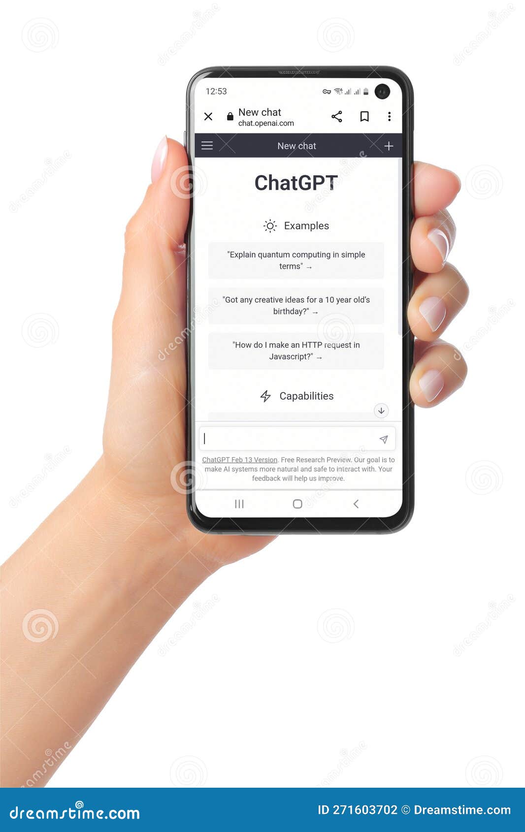 OpenAI Introducing ChatGPT Page on Phone Screen in Hand Editorial ... OpenAI Introducing ChatGPT Page on Phone Screen in Hand Editorial ...