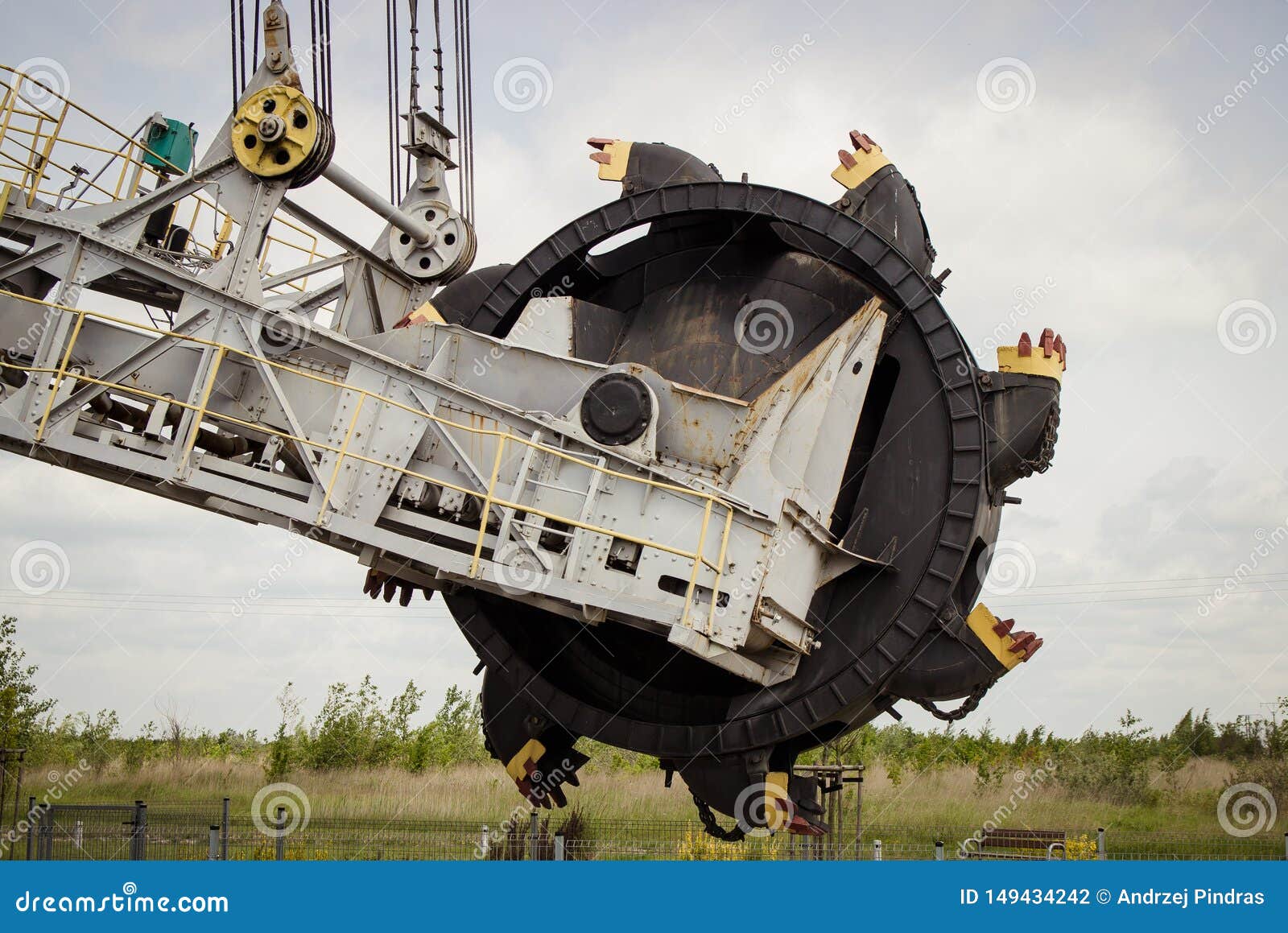 Opencast Brown Coal Mine. Excavator SchRs-315. Extractive Industry ...