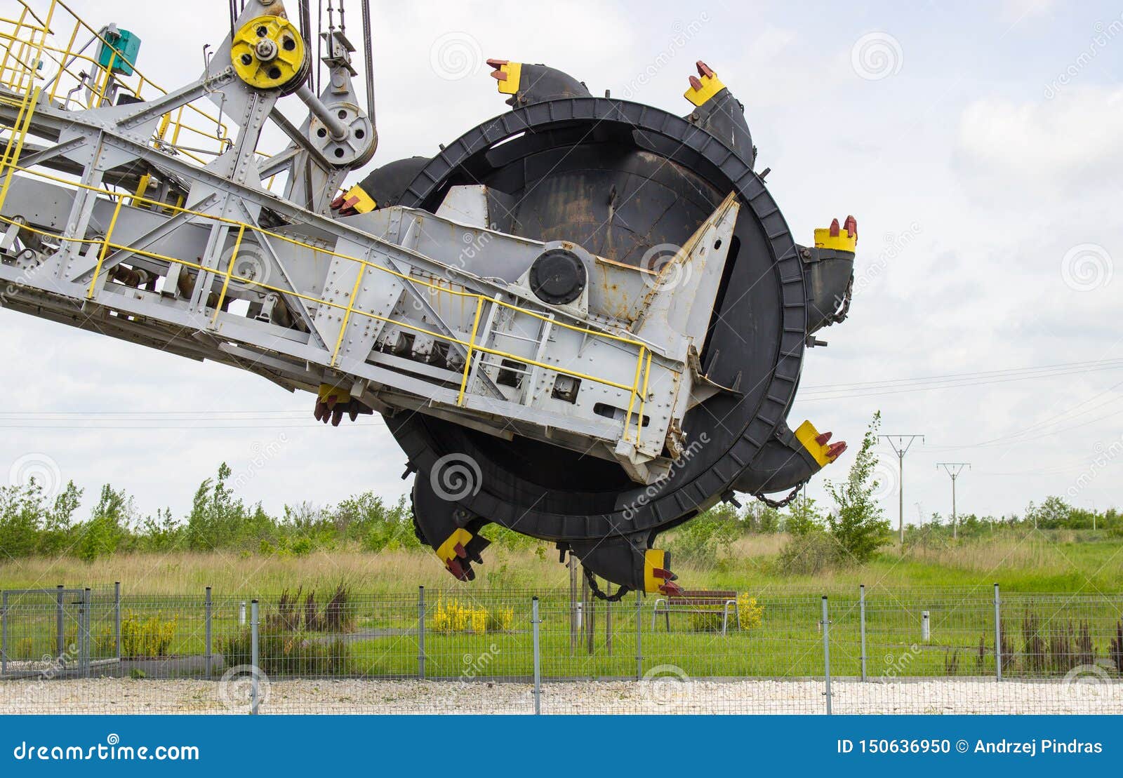 Opencast Brown Coal Mine. Excavator SchRs-315. Extractive Industry ...
