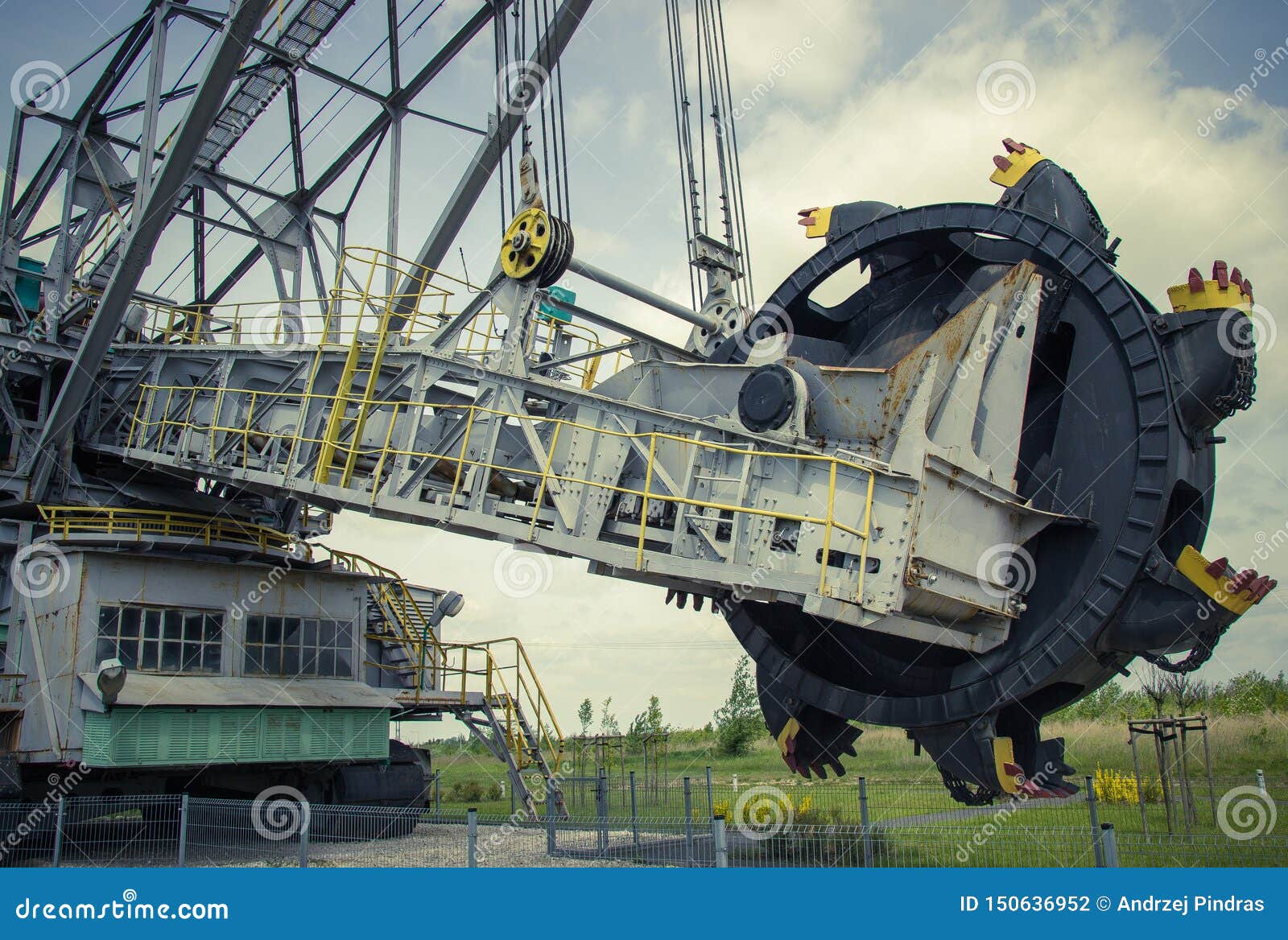 Opencast Brown Coal Mine. Excavator SchRs-315. Extractive Industry ...
