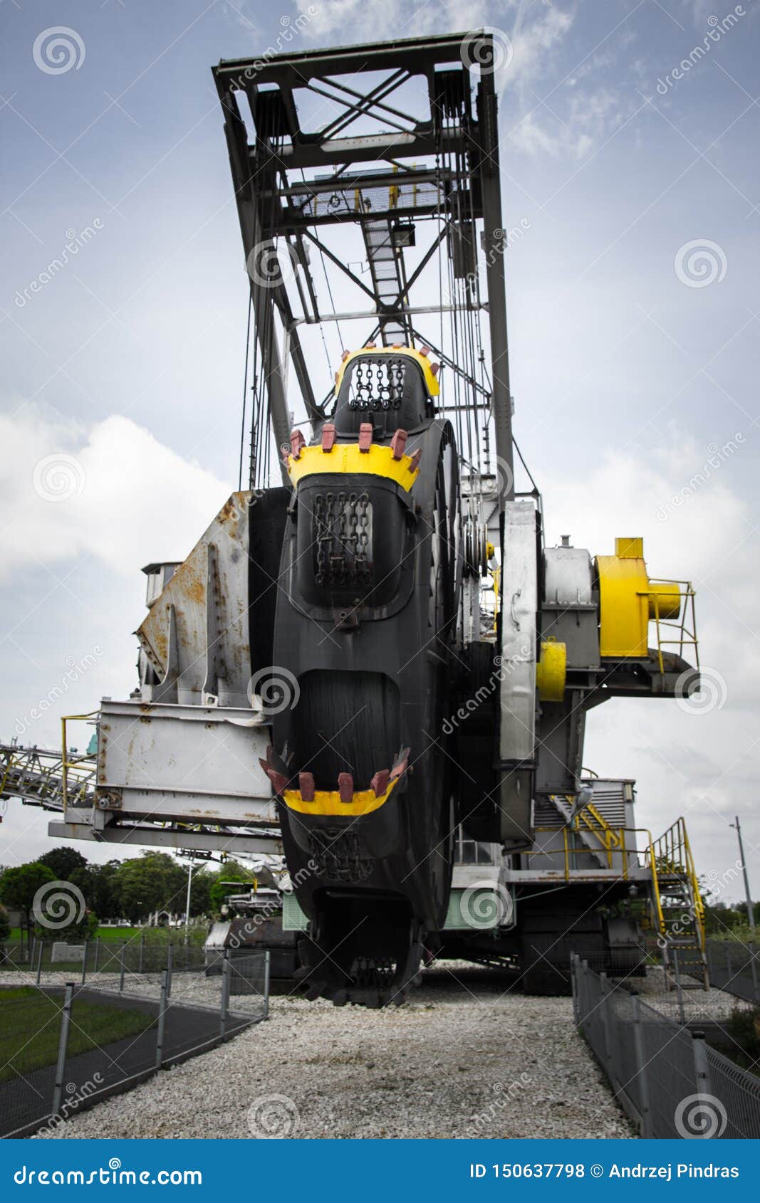Opencast Brown Coal Mine. Excavator SchRs-315. Extractive Industry ...