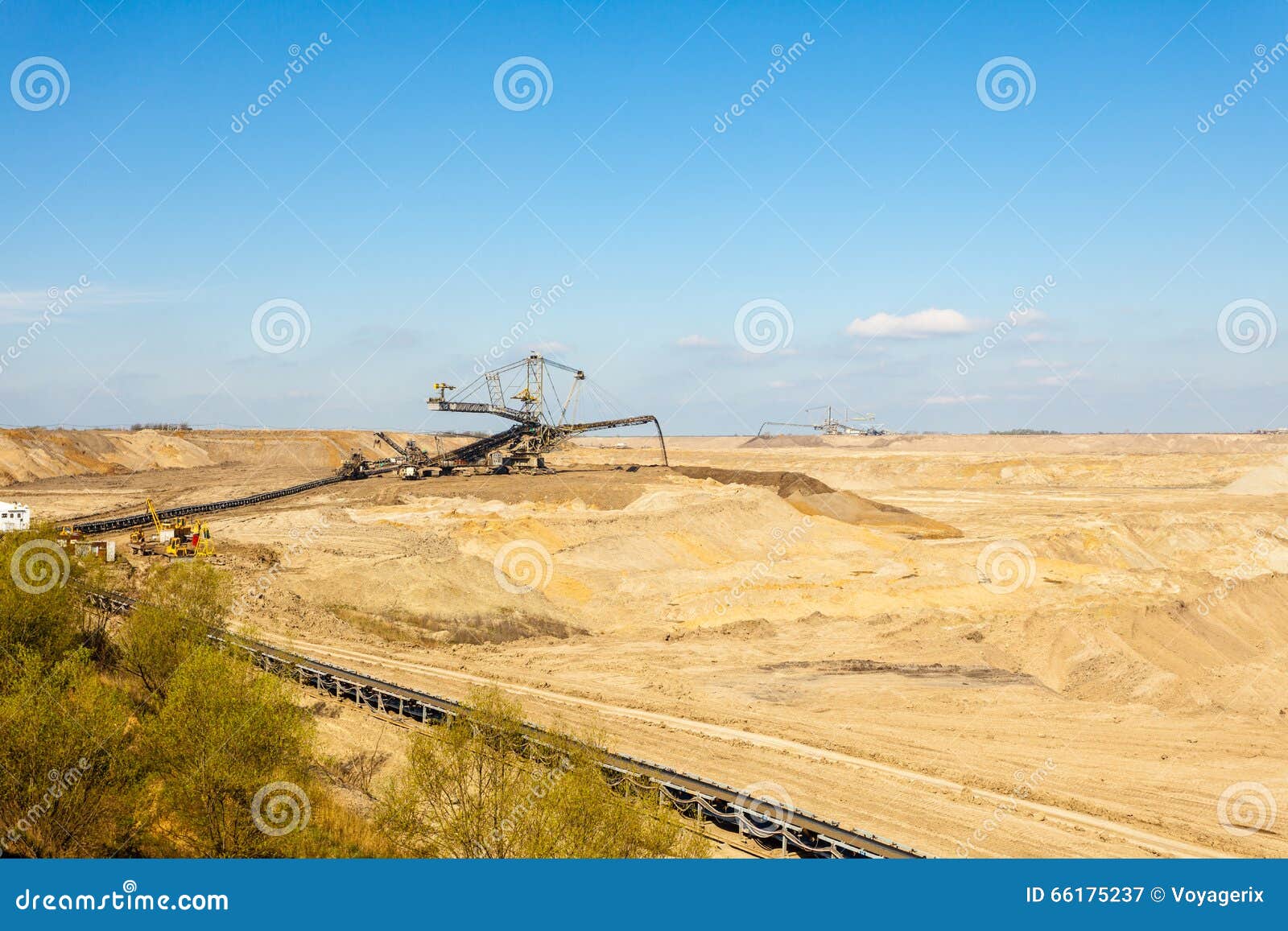 Opencast Brown Coal Mine. Open Pit. Stock Image - Image of carbon ...